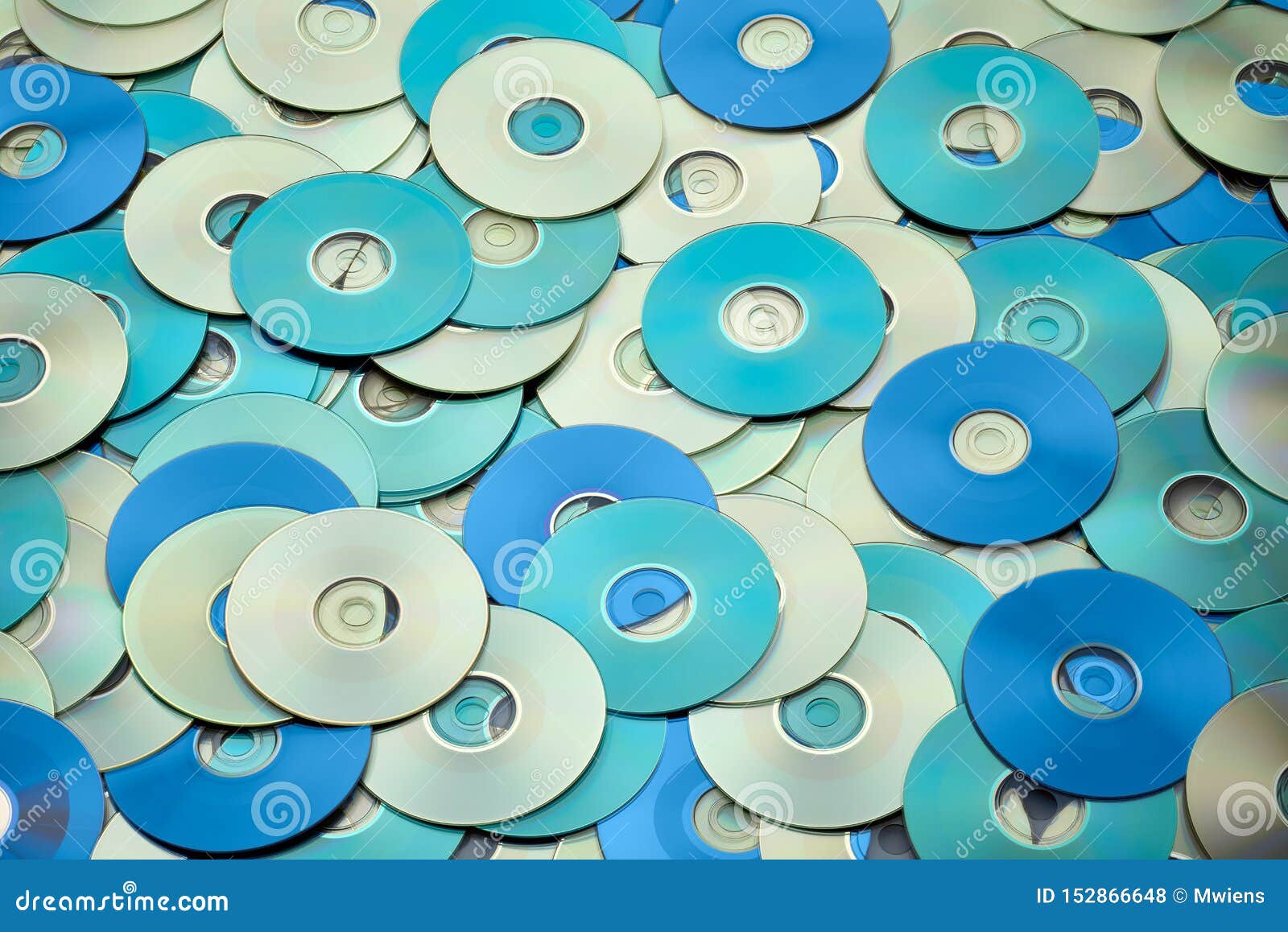 Random Arrangement of Metallic DVD and CD Data Storage Disks Stock ...