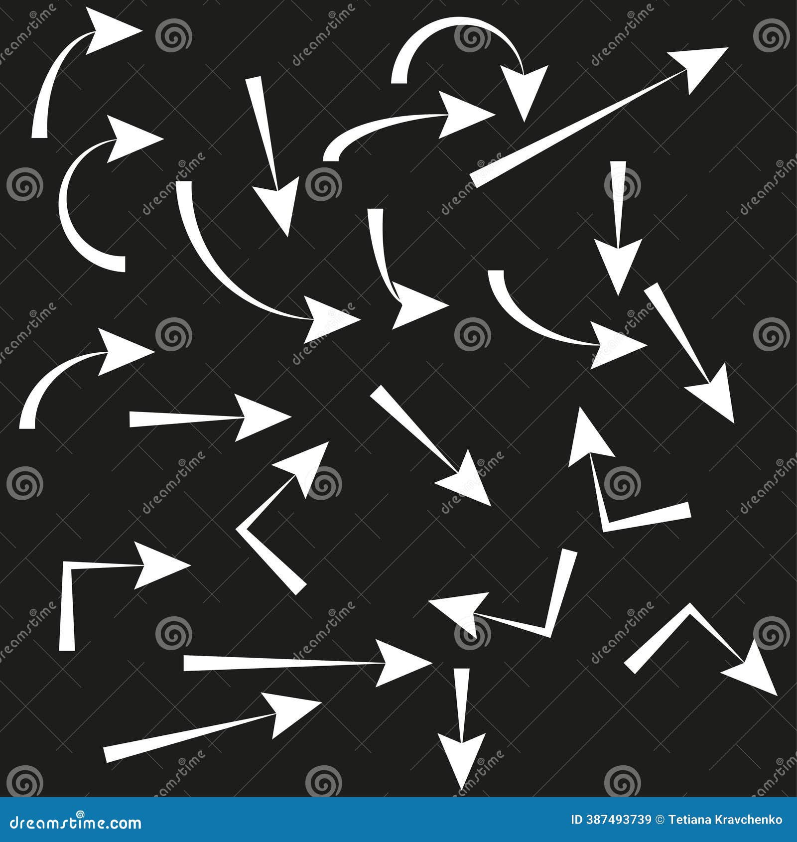 Arrow Chaos Mindset Mess. Doodle Knot Line Concept With Freehand Scrawl ...