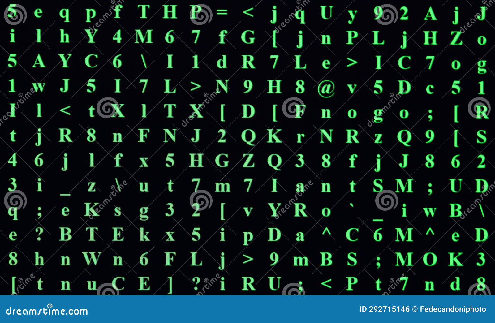Random ASCII Characters on Black Personal Computer Screen Stock Photo - Image of cryptographic ...