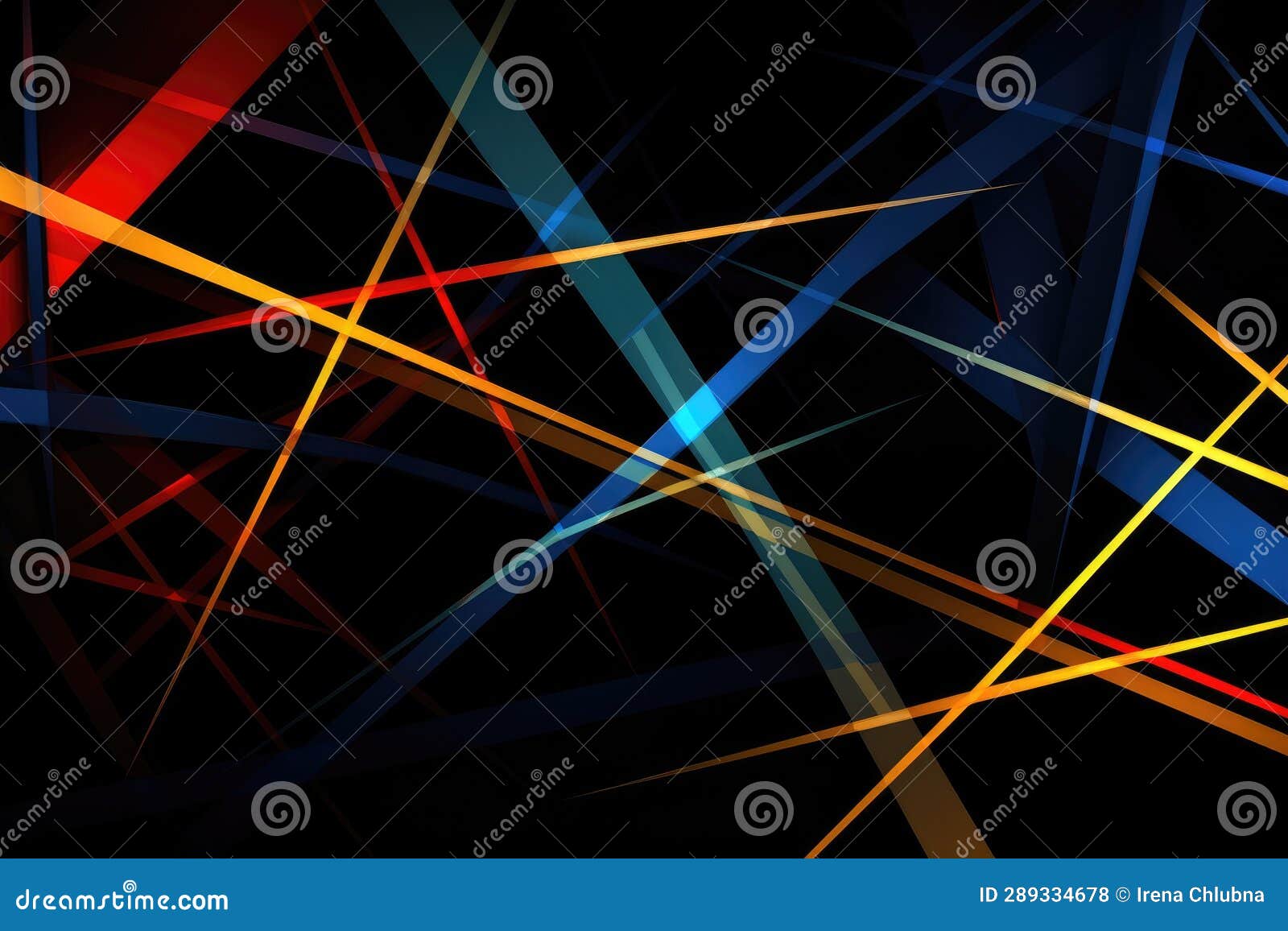 Random Assorted Colored Lines on a Black Background Stock Illustration ...