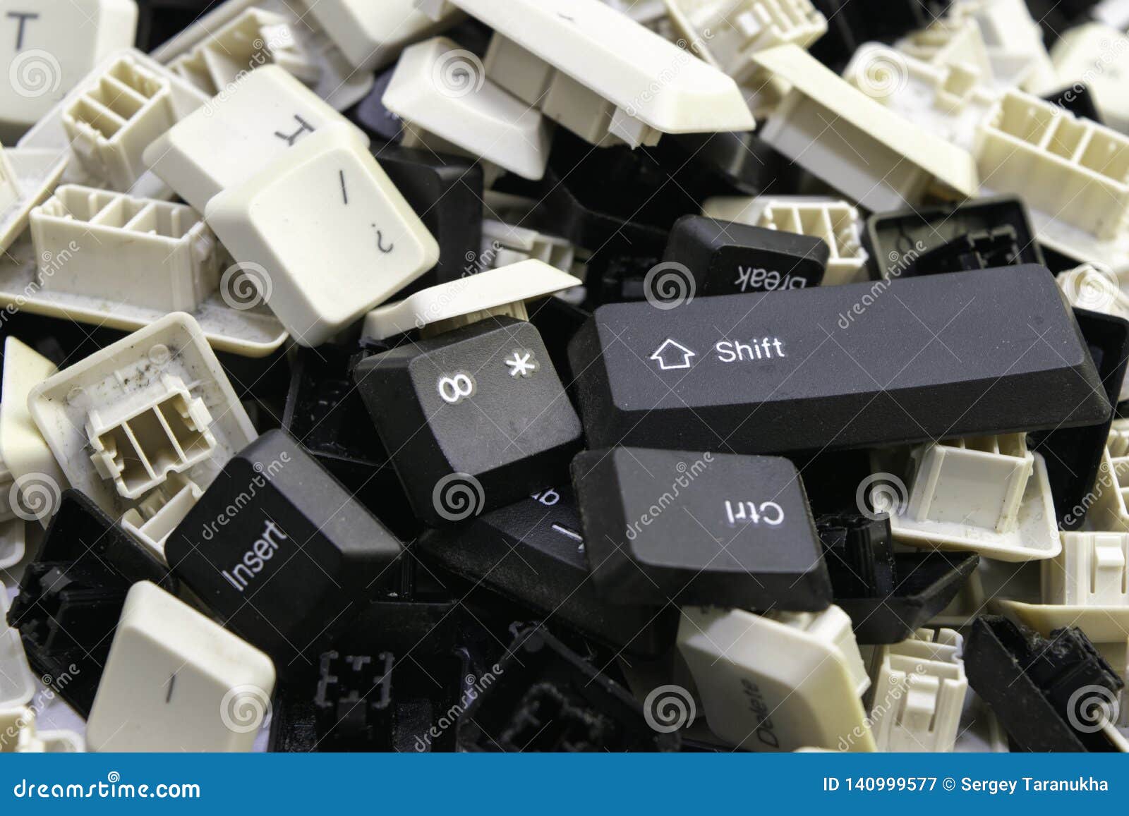 Random Assorted Keys from Old Computer Keyboards Stock Image - Image of ...