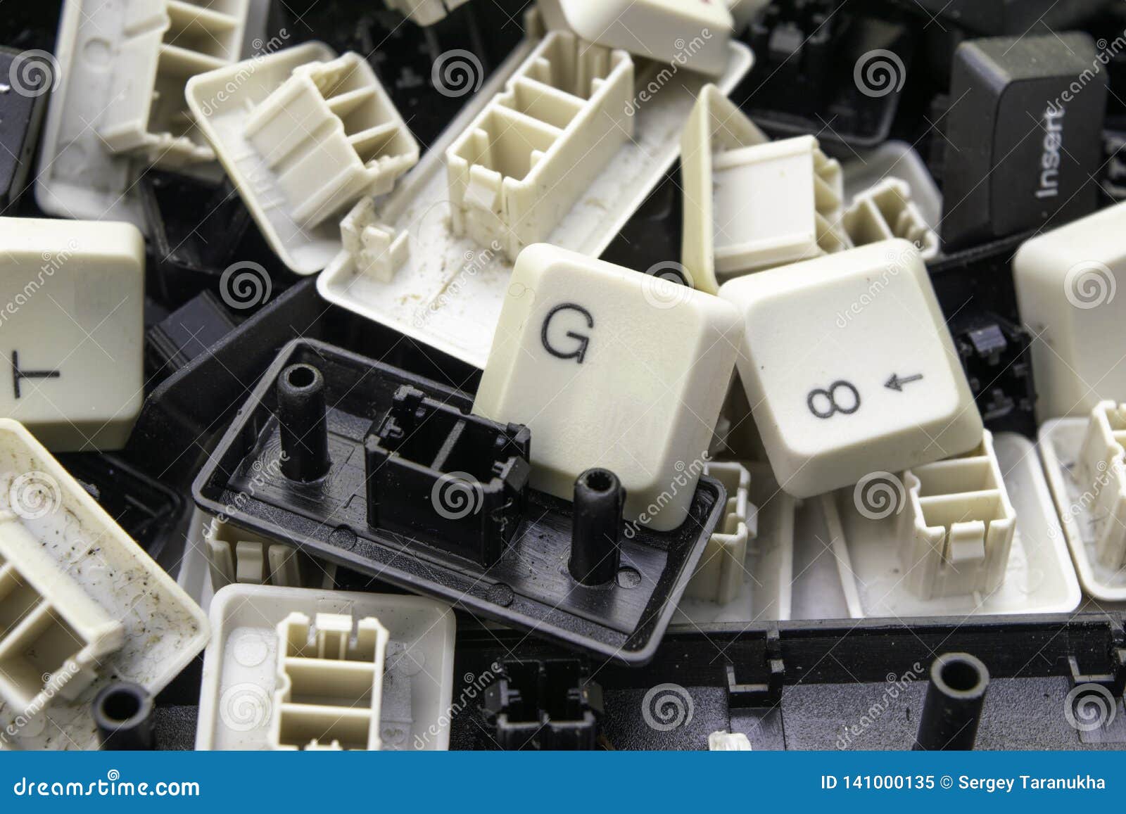 Random Assorted Keys from Old Computer Keyboards Stock Image - Image of ...
