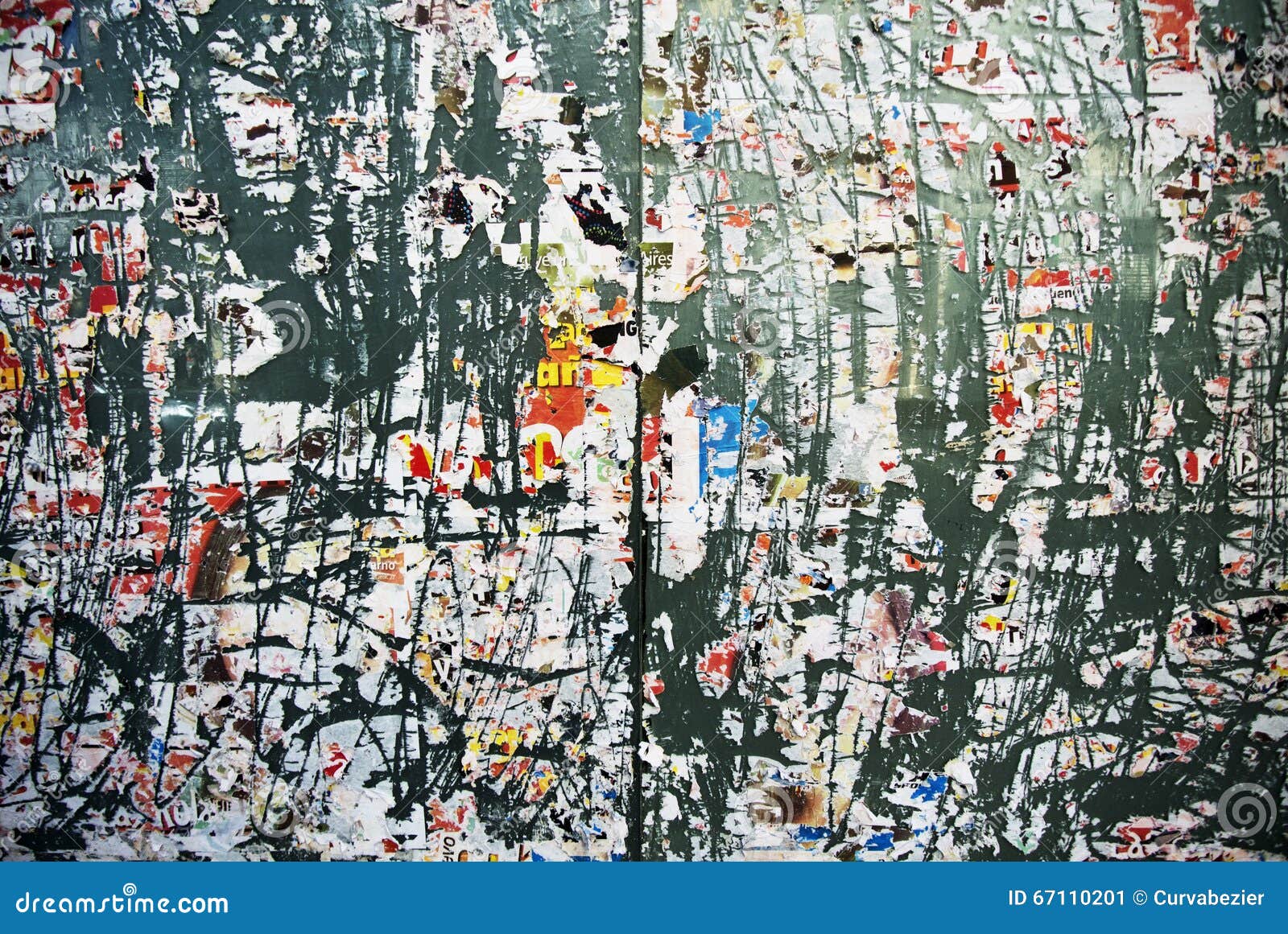 Random Background Collage Paper Texture on Wall Stock Image - Image of ...