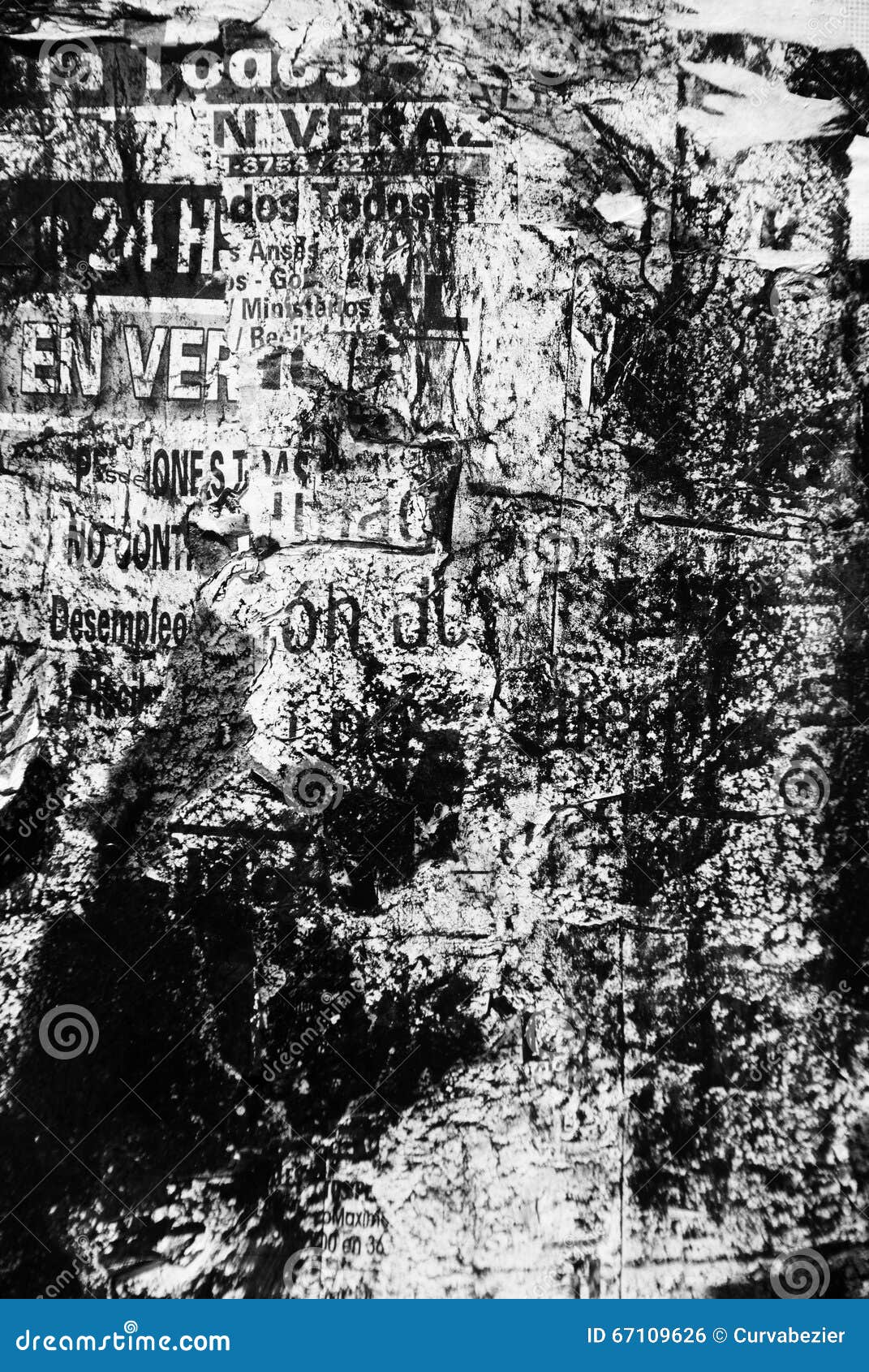 Random Background Collage Paper Typography Texture on Wall Stock Photo ...