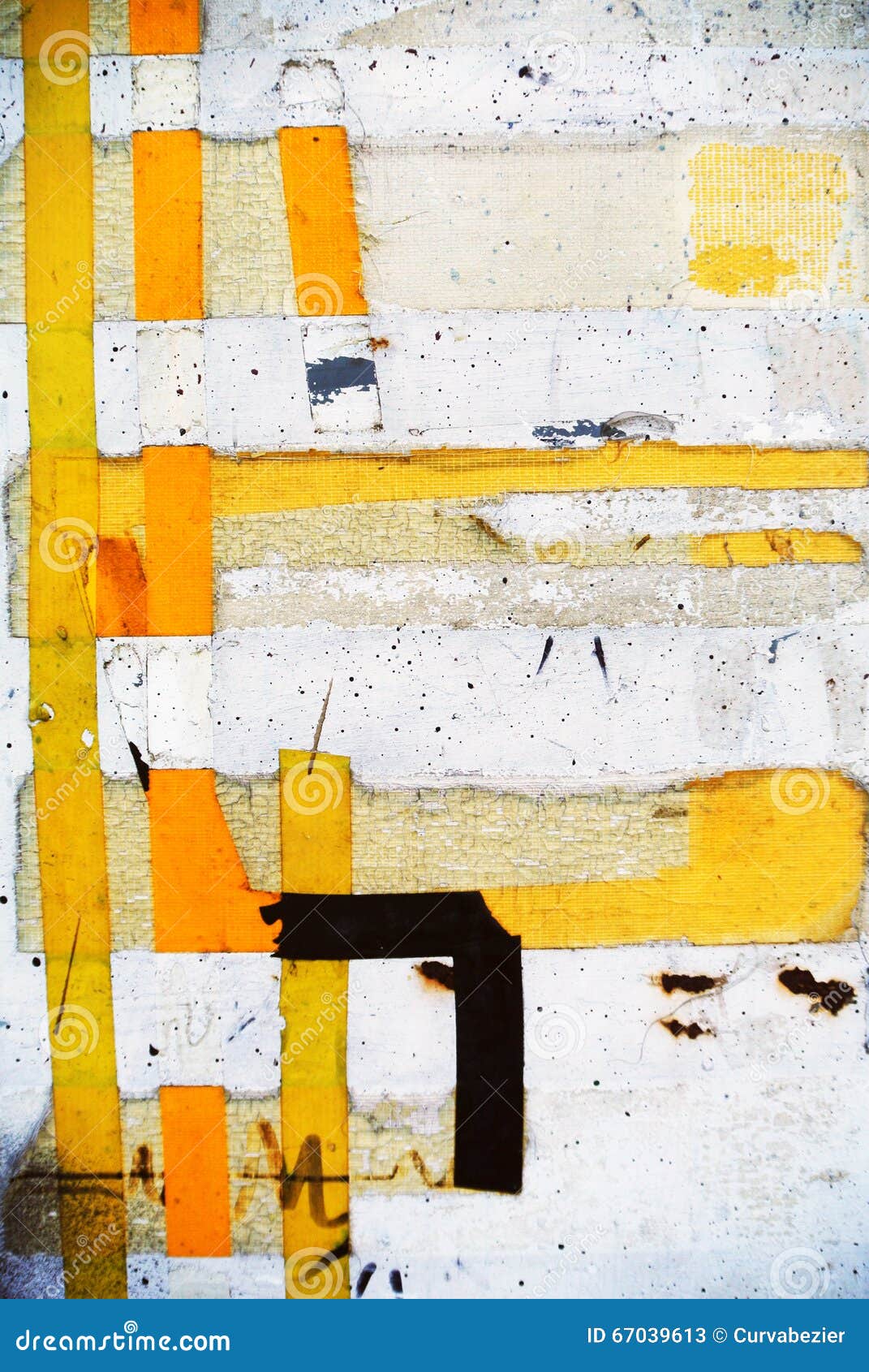 Random Background Collage Texture Paint on Eroded Wall Stock Image ...