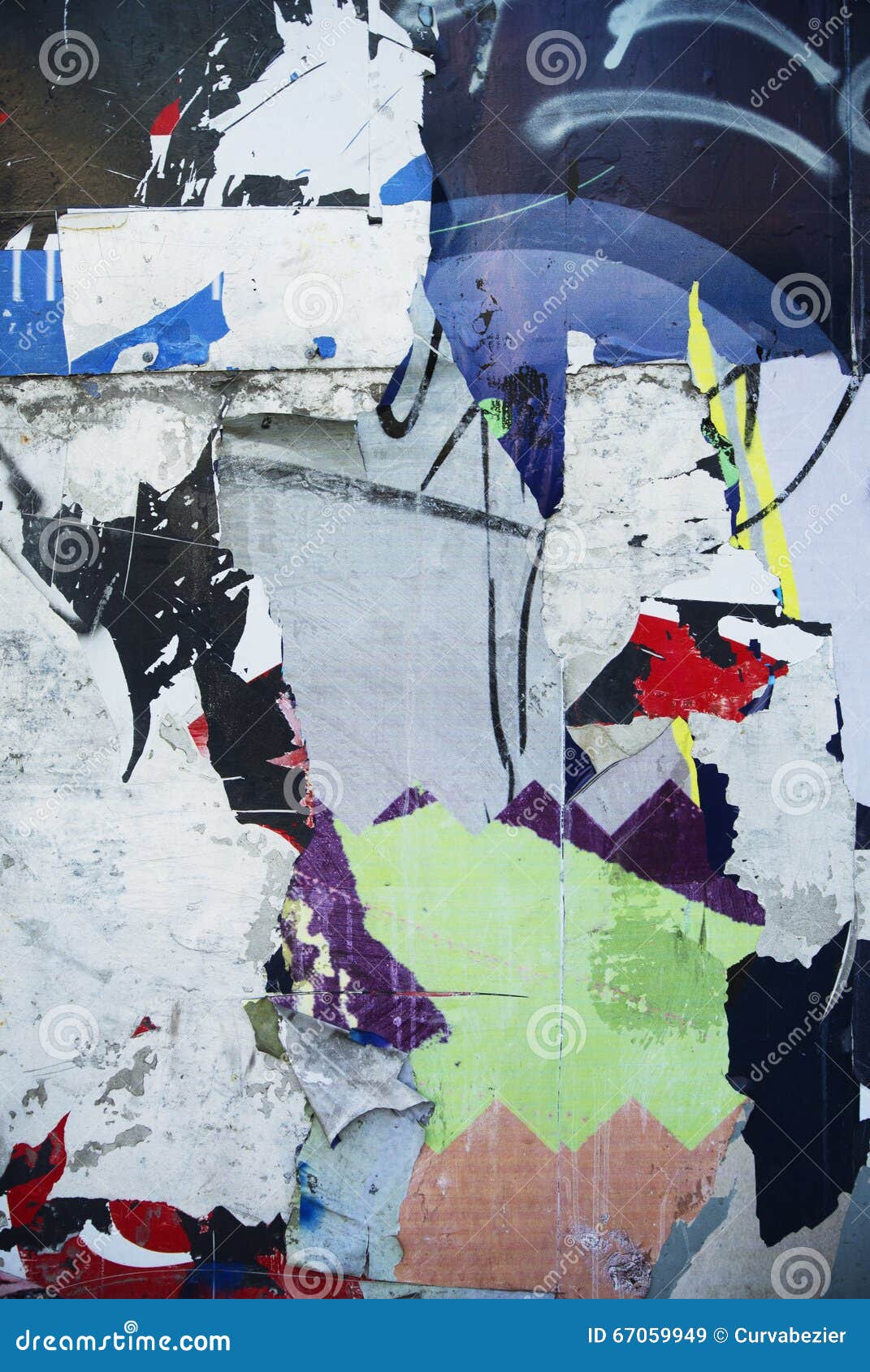 Random Background Collage Texture on Wall Stock Image - Image of unique ...