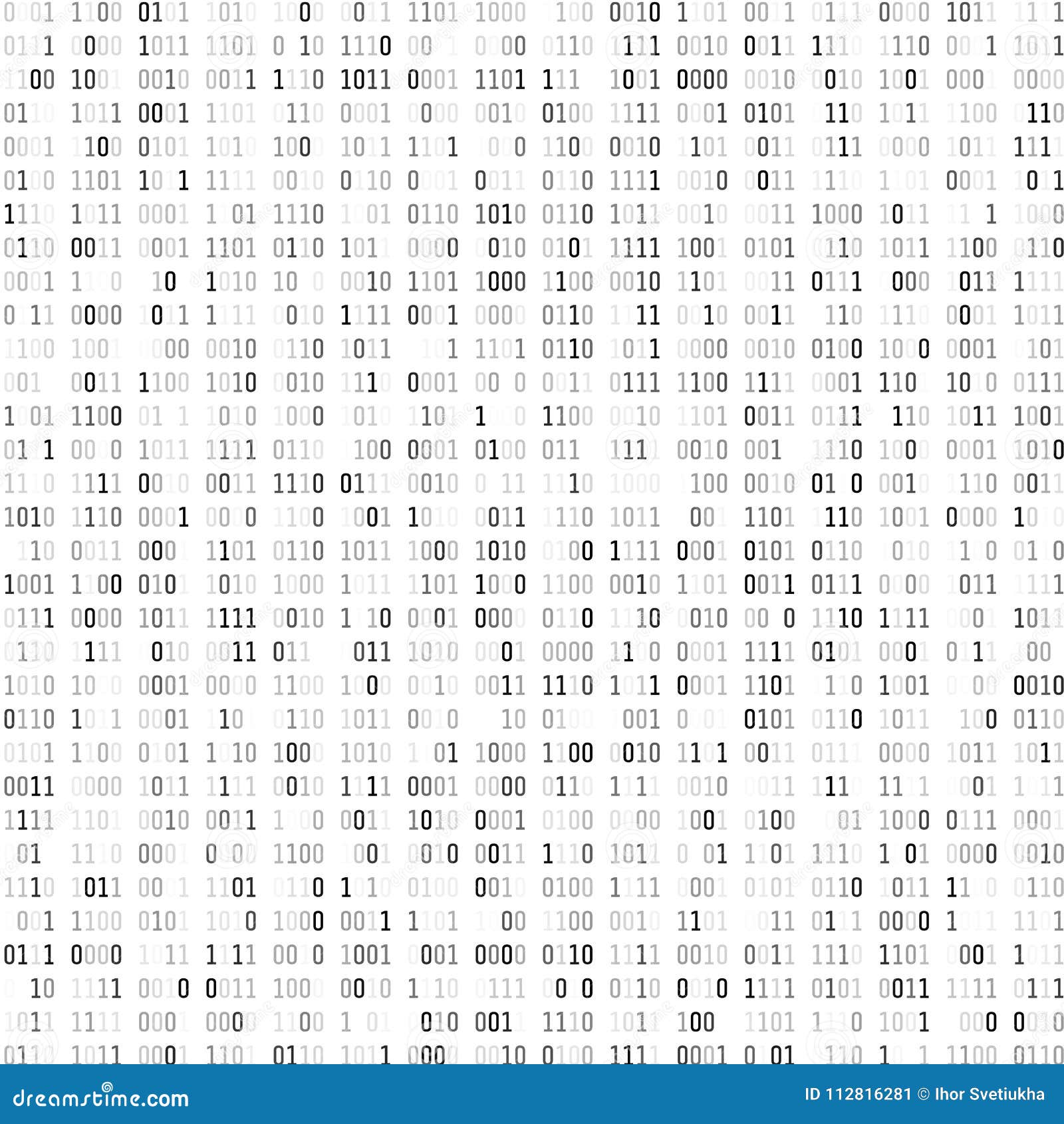 Random Binary Coding Technology Digital Background Black And White