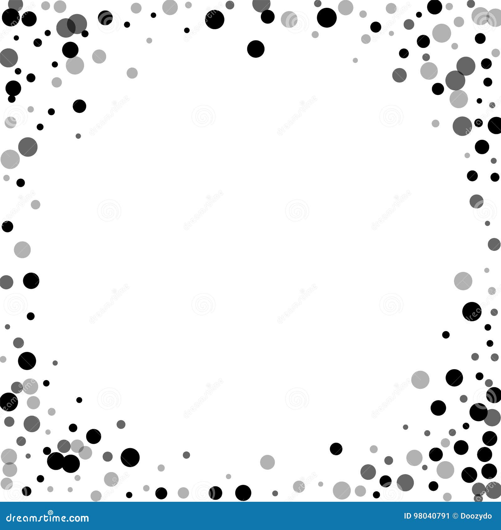 Random black dots. stock vector. Illustration of monochrome - 98040791