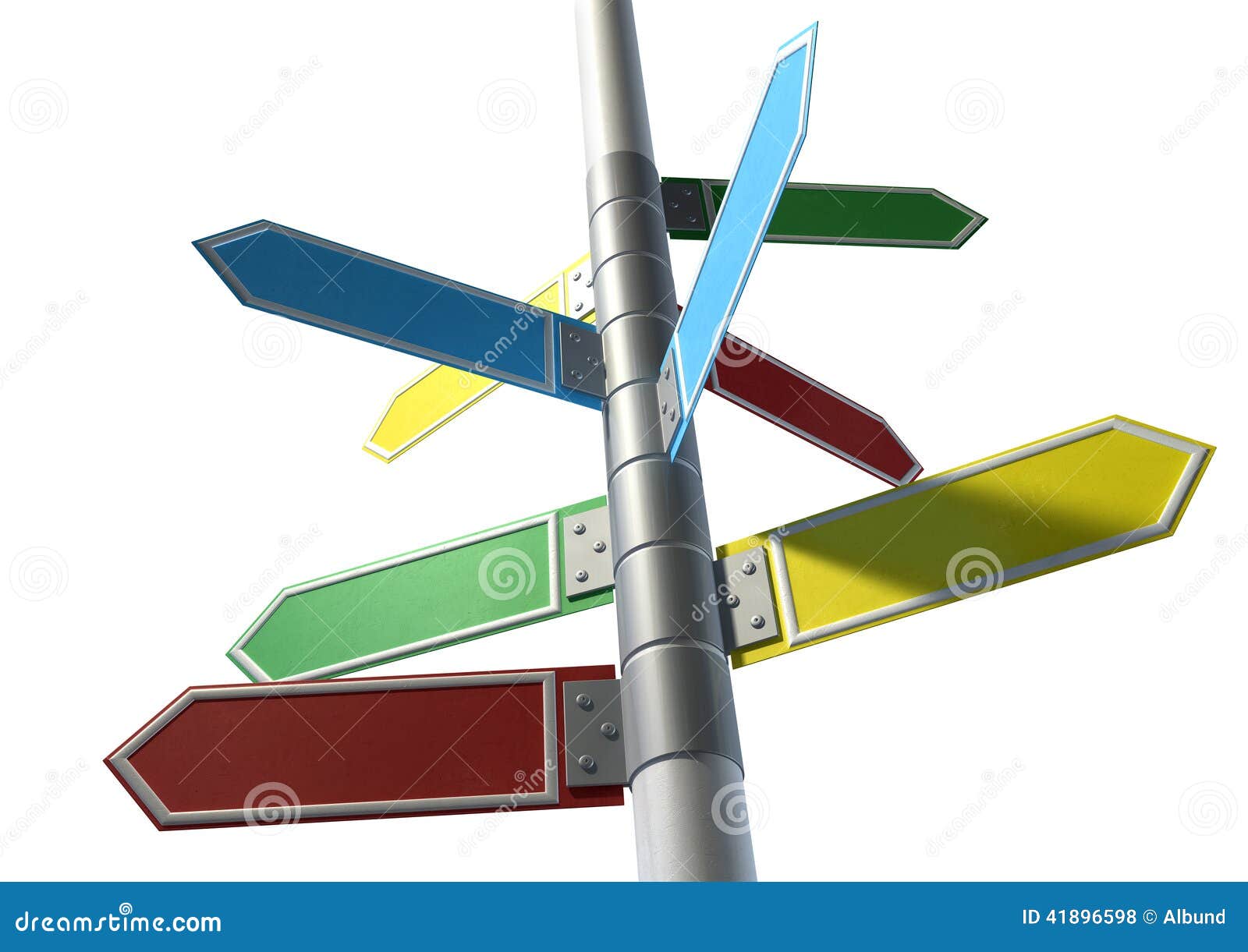 Random Blank Direction Sign Collection Stock Photo - Image of ...