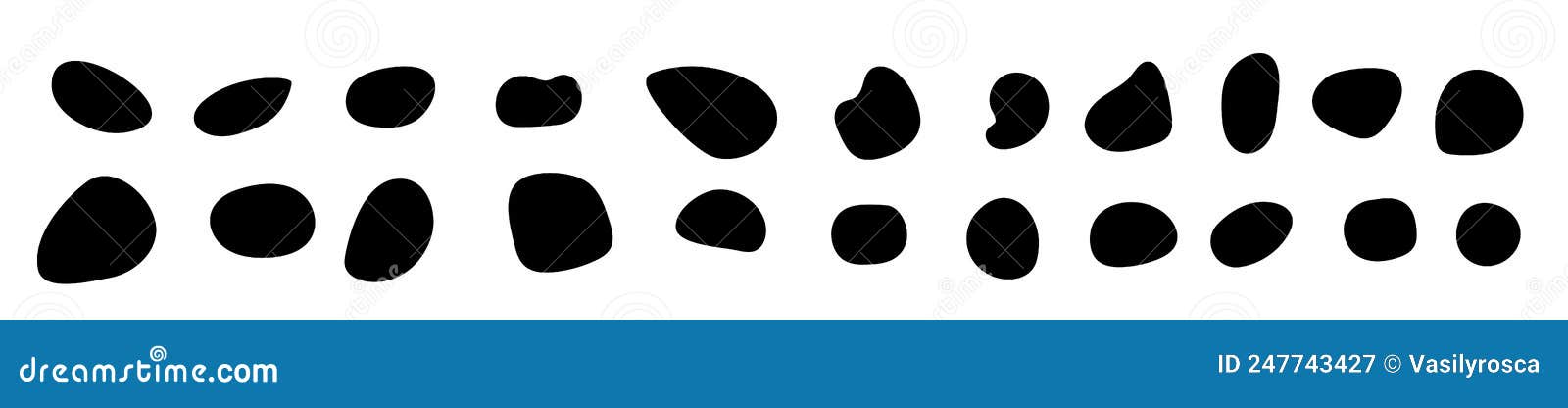 Random Blob Organic Pattern Spot Shape. Amorphous Ink Blob Geometric ...