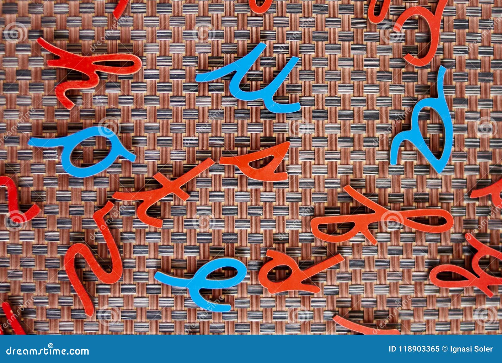 Random Blue and Red Letters Stock Image - Image of preschool ...