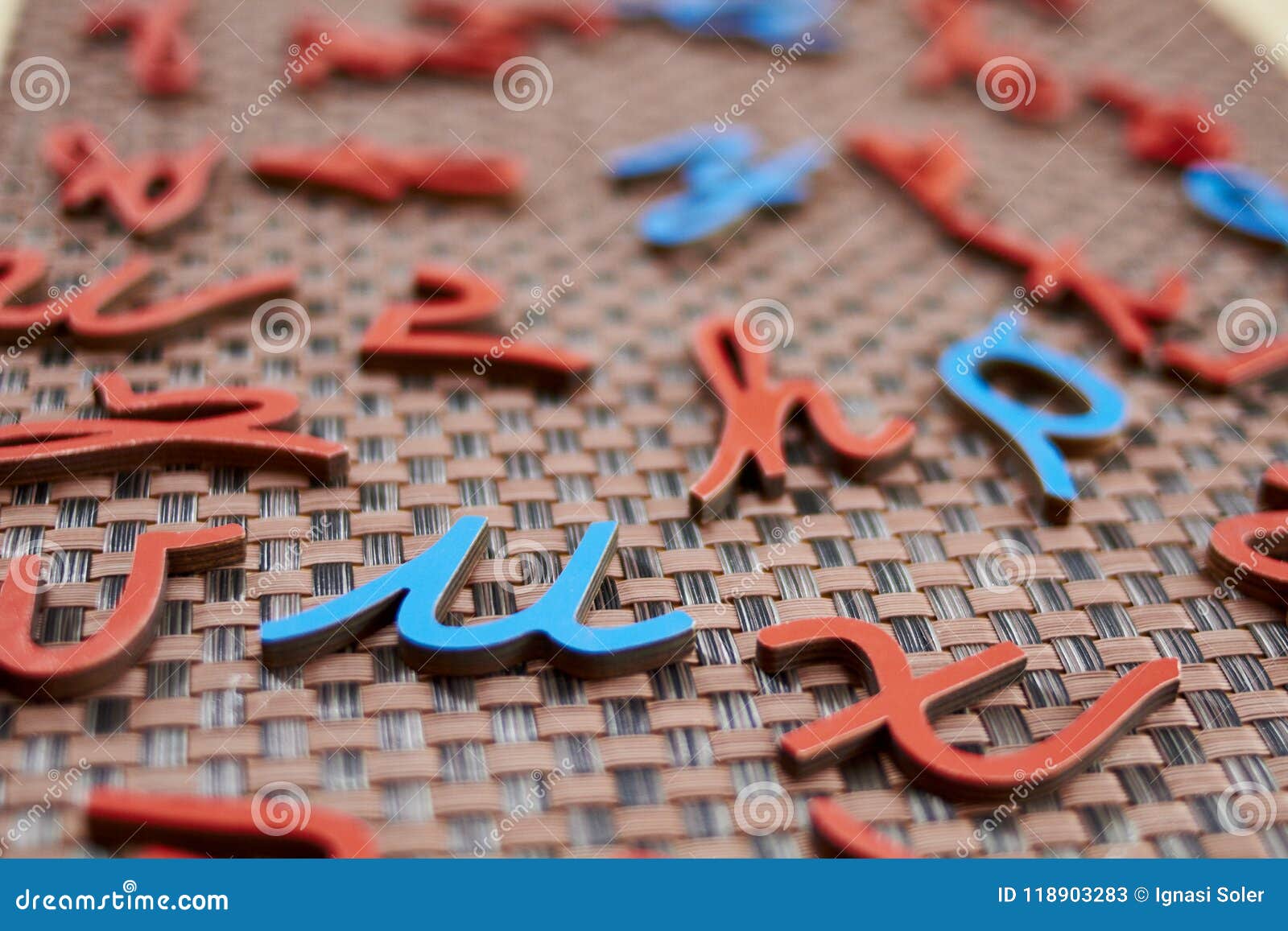 Random Blue and Red Letters Stock Image - Image of parenting, number ...