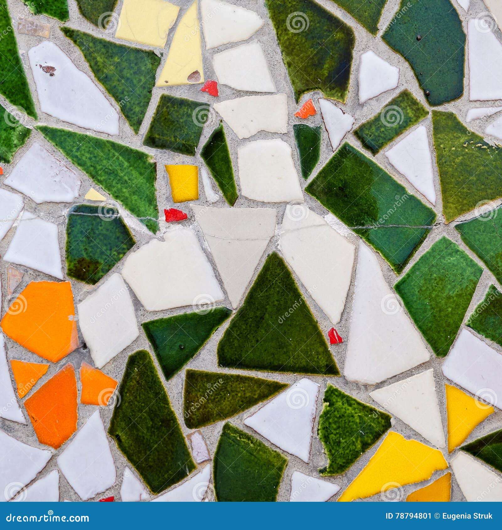 Random Broken Tiles Surface. Stock Image - Image of design, decoration ...