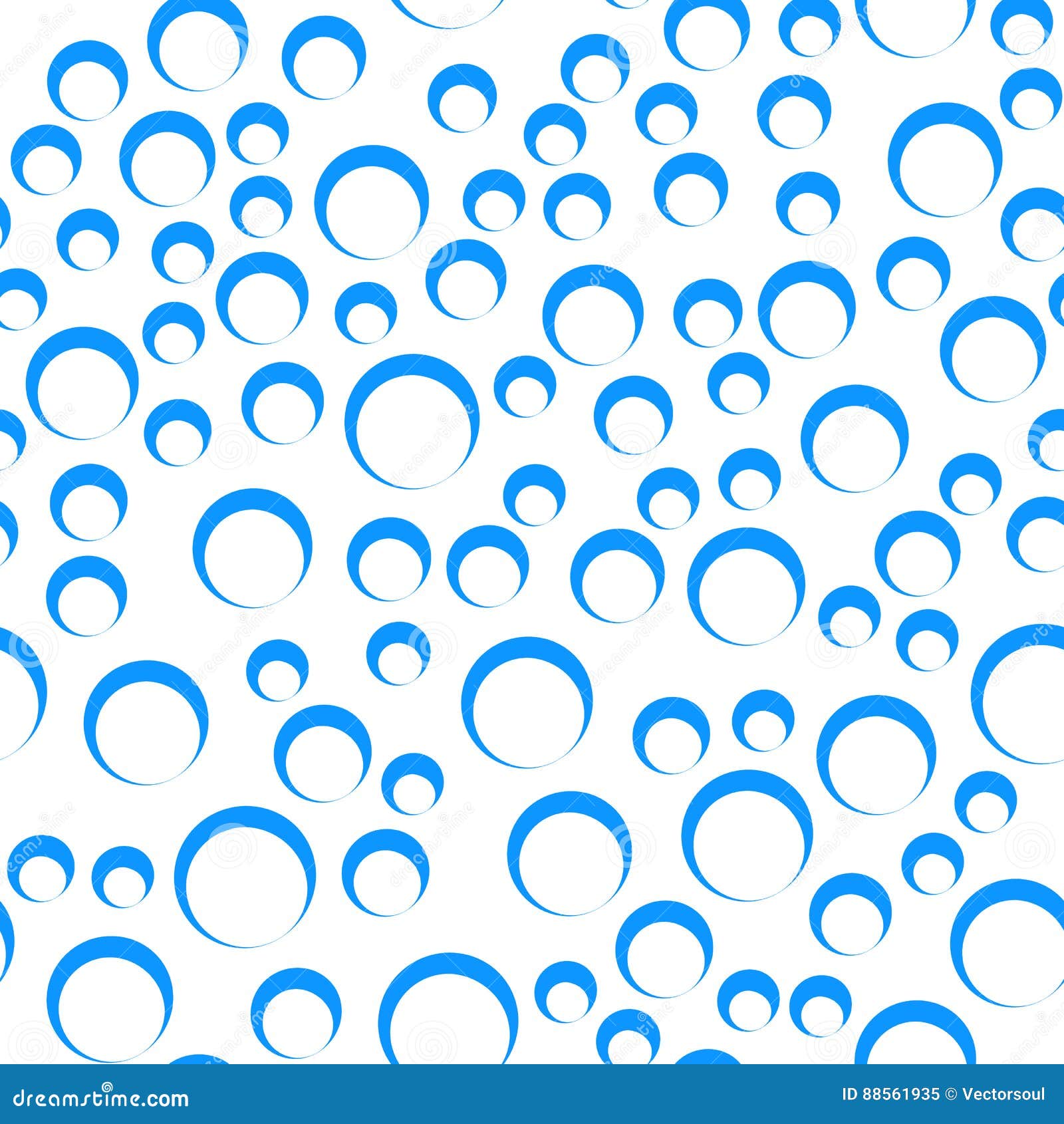 Random Bubbles Seamless Pattern - Contour Circles Repeatable Tex Stock ...