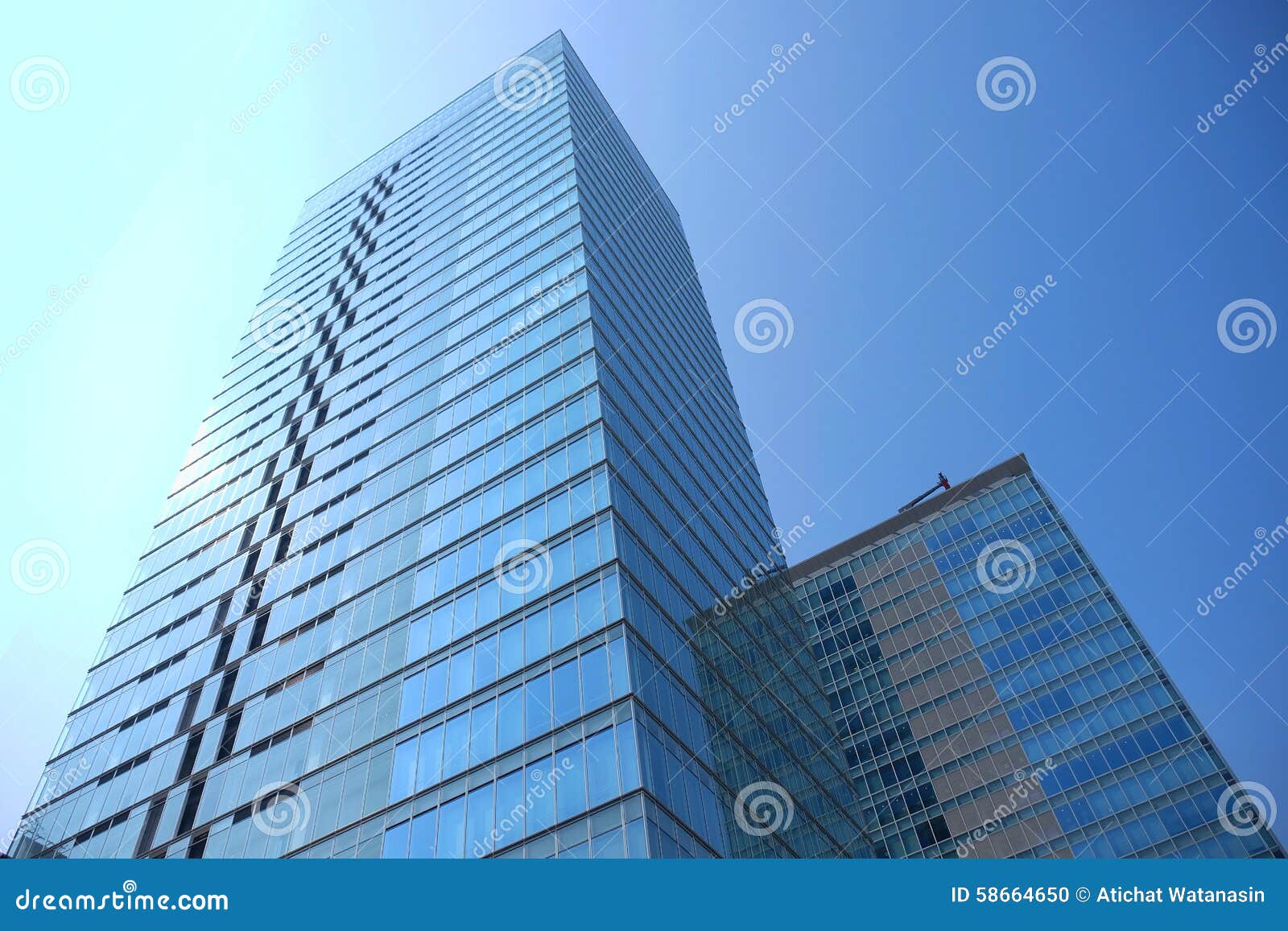 Random Building with a Blue Sky. Stock Photo - Image of steel, design ...