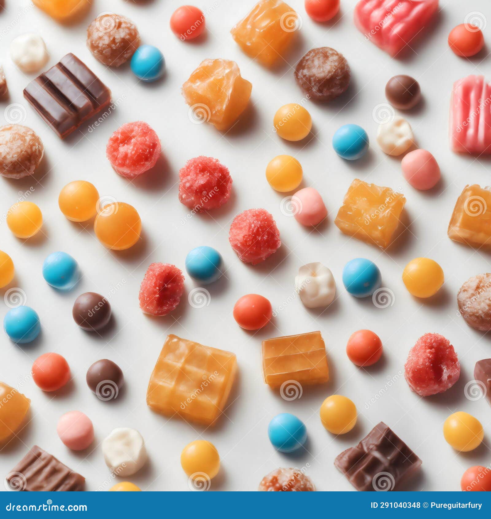 Random Candies Background Tile Stock Illustration - Illustration of ...