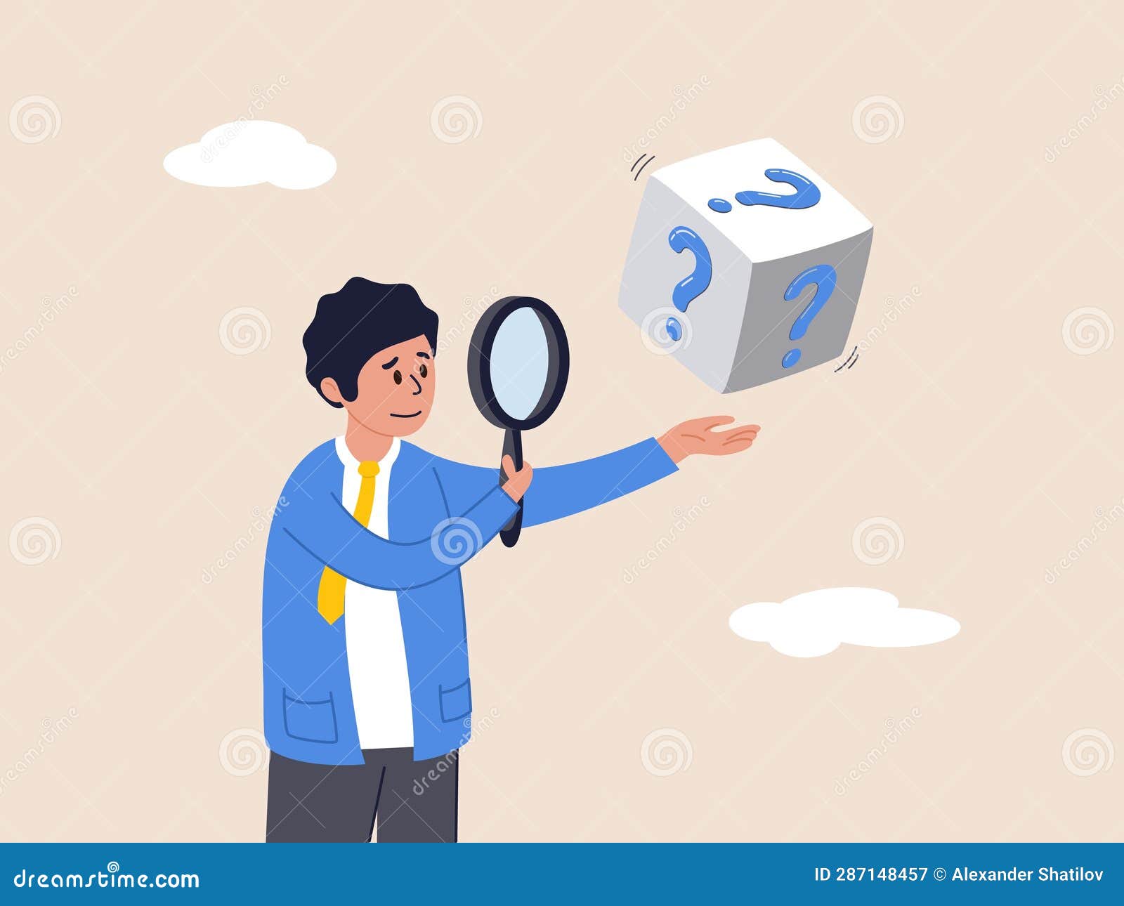 Random or Chance To Win Concept. Unknown or Uncertain Stock Vector ...