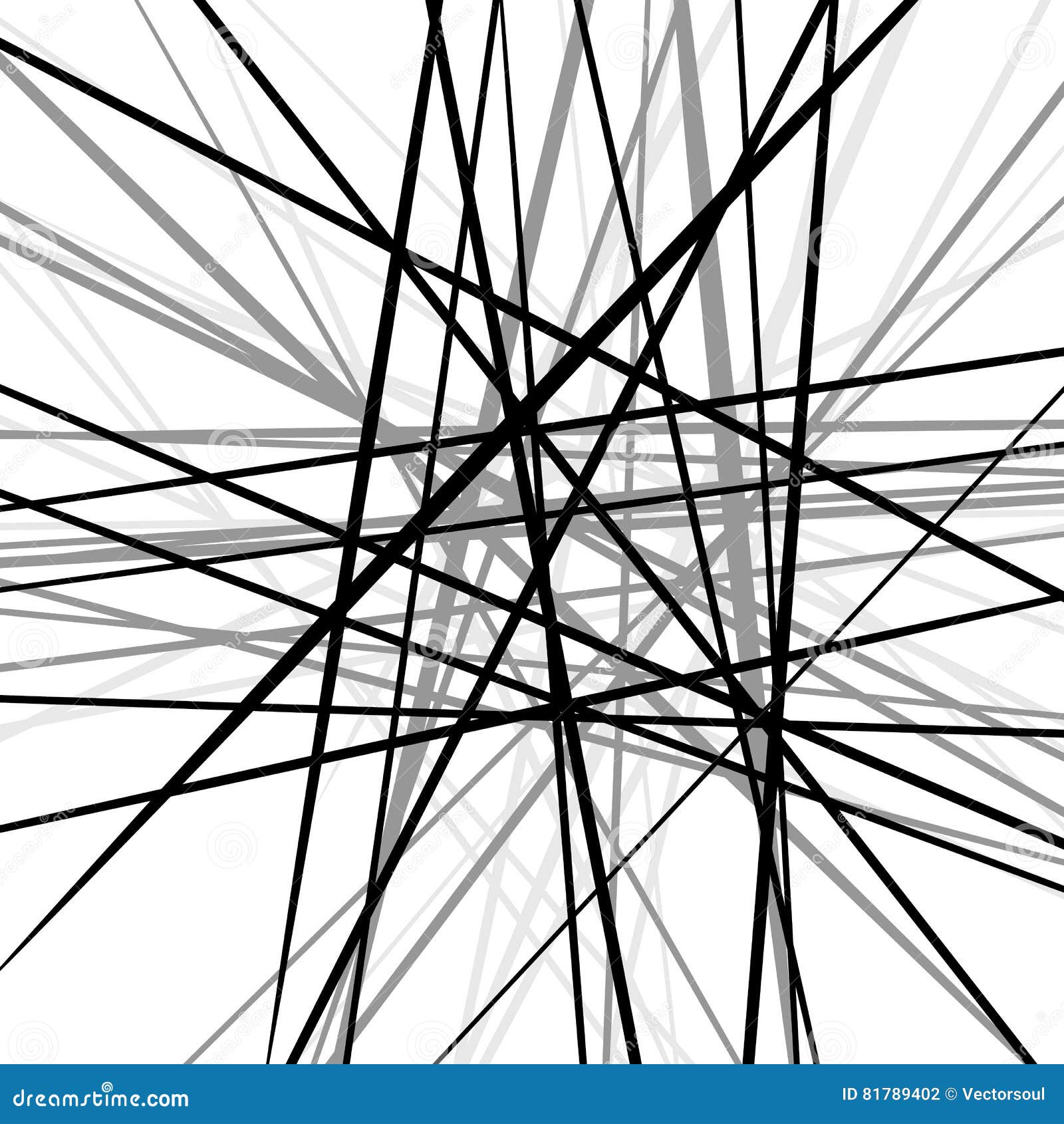 Random Chaotic Edgy Lines. Abstract Geometric Texture Stock Vector ...