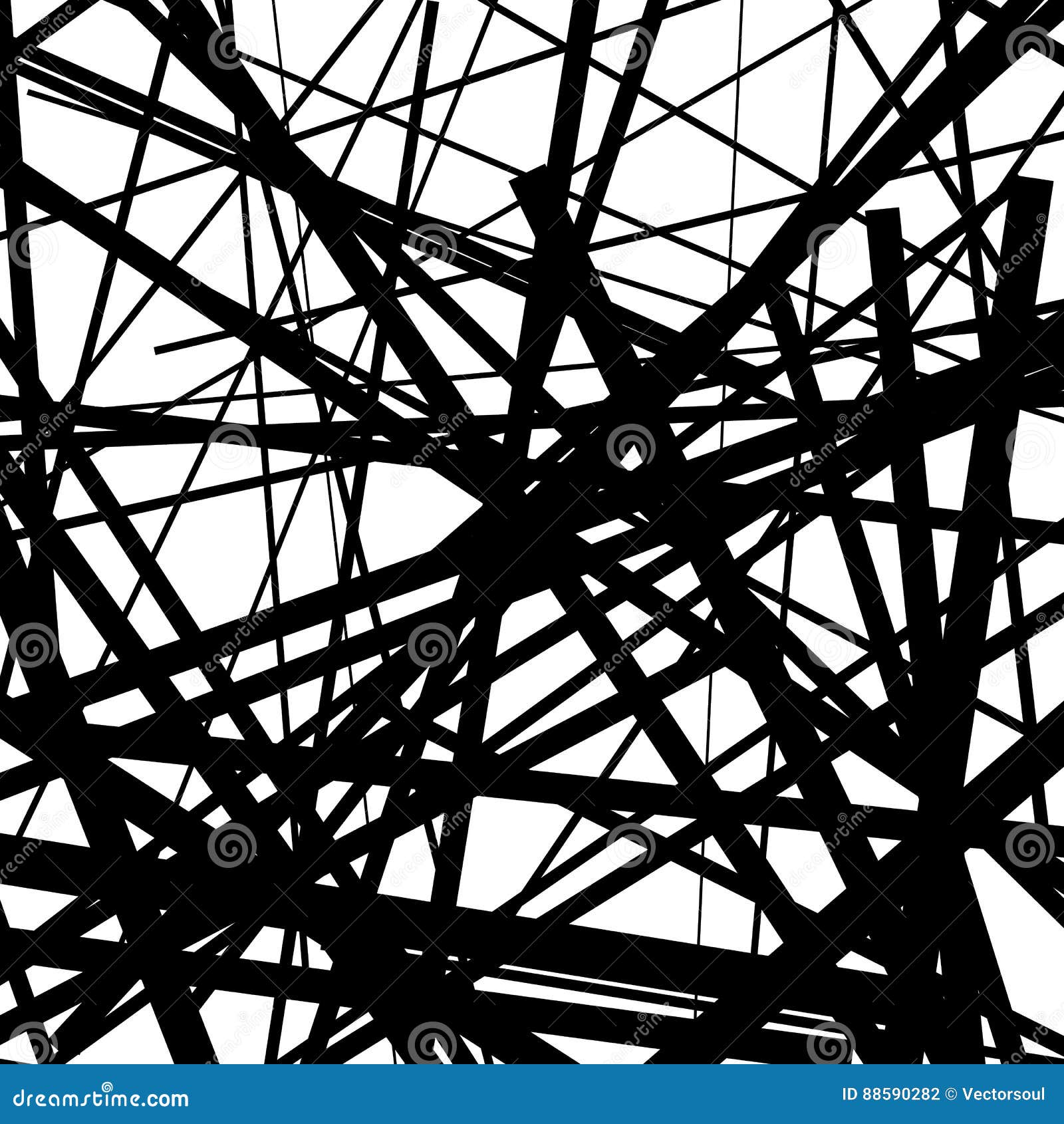 Random Chaotic Lines Abstract Geometric Pattern Texture Modern