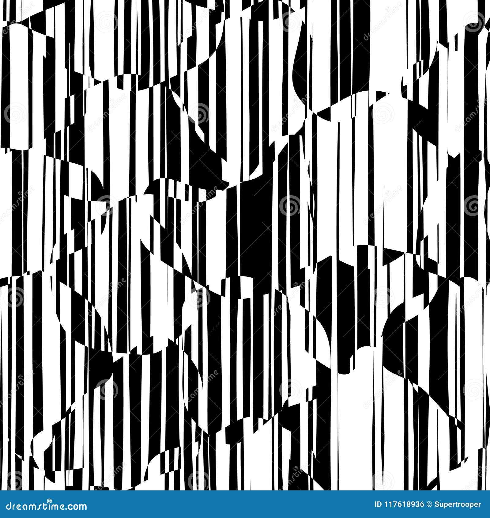 Random Chaotic Lines Abstract Geometric Pattern Stock Vector