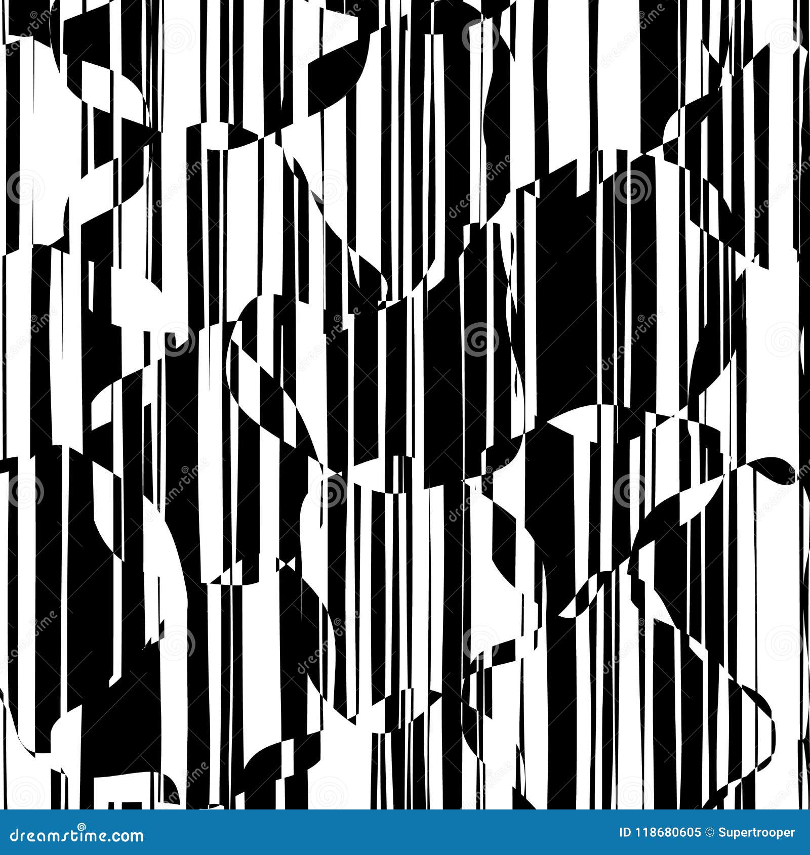 Random Chaotic Lines Abstract Geometric Pattern Stock Vector