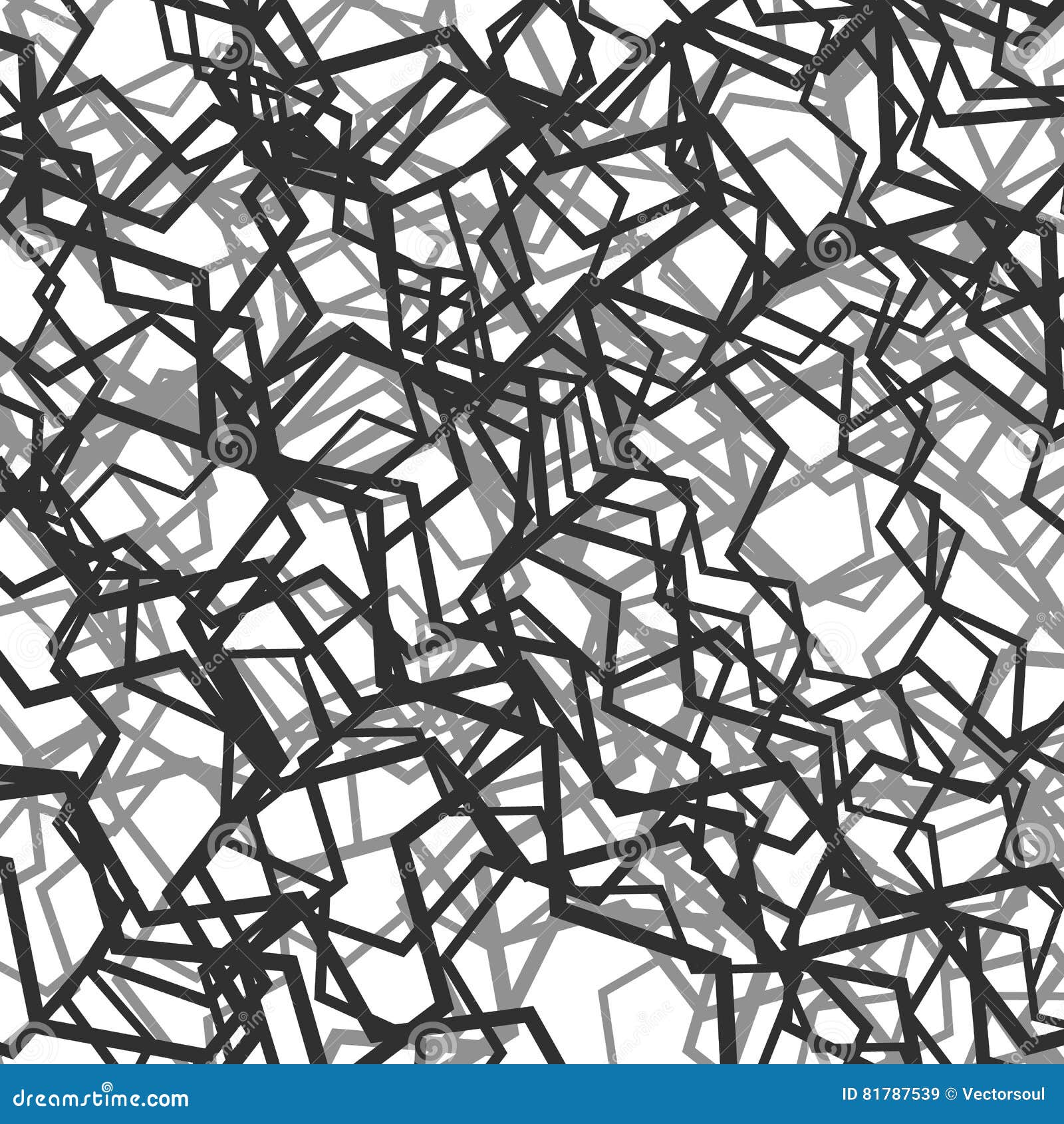 Random Chaotic Lines Abstract Grayscale Texture / Pattern Stock Vector ...