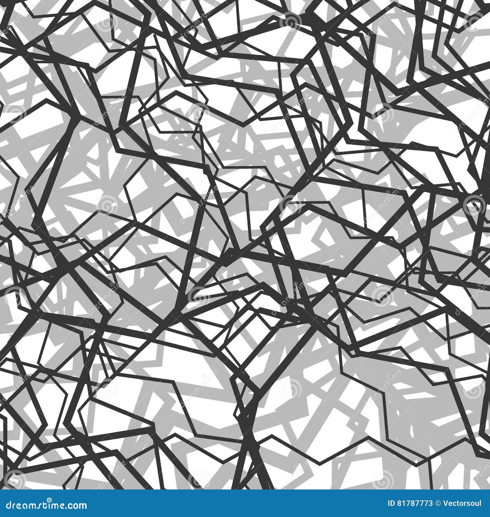 Random Chaotic Lines Abstract Grayscale Texture / Pattern Stock Vector ...