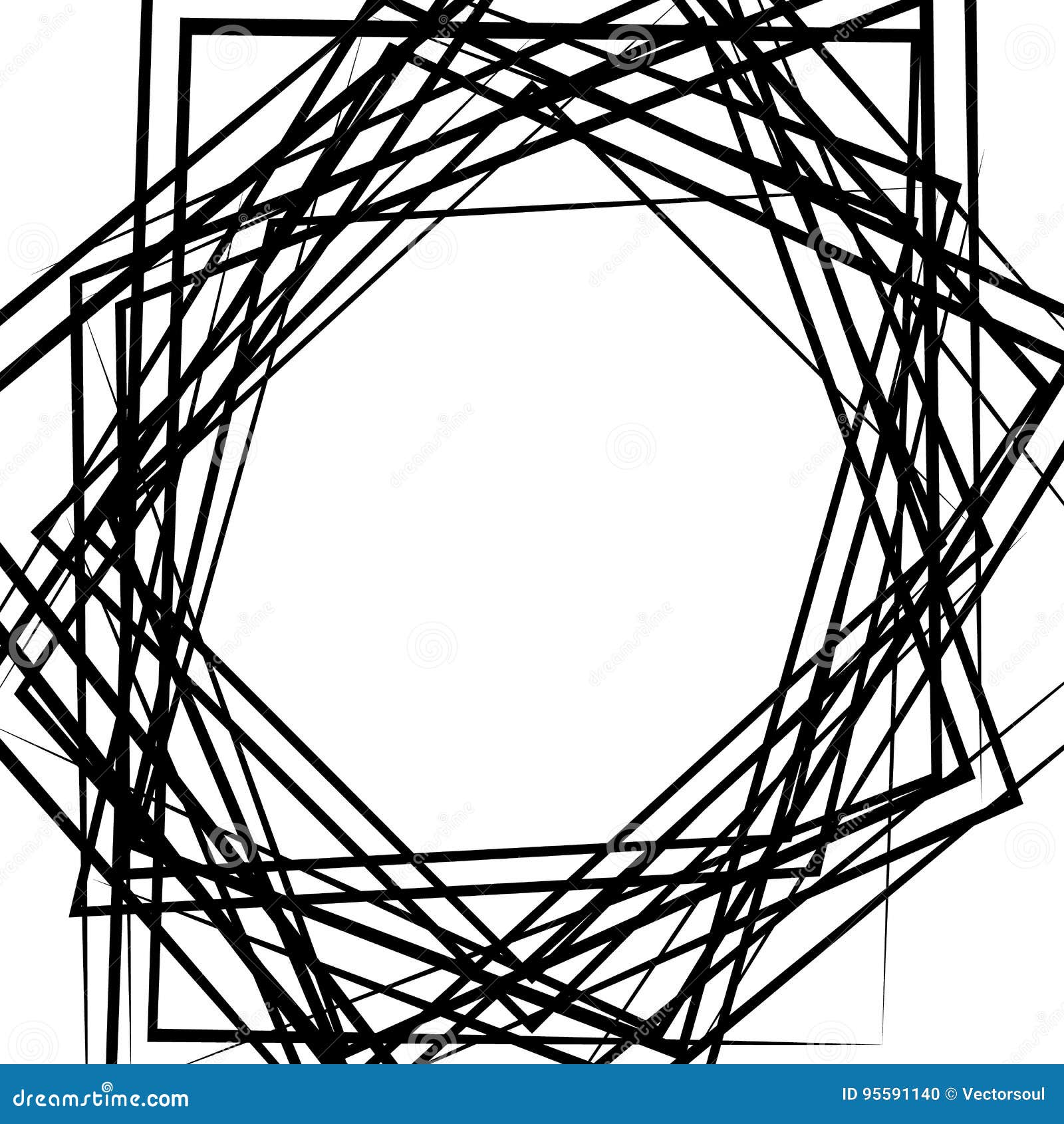 Random Chaotic Lines Abstract Texture, Pattern in Square Format Stock ...