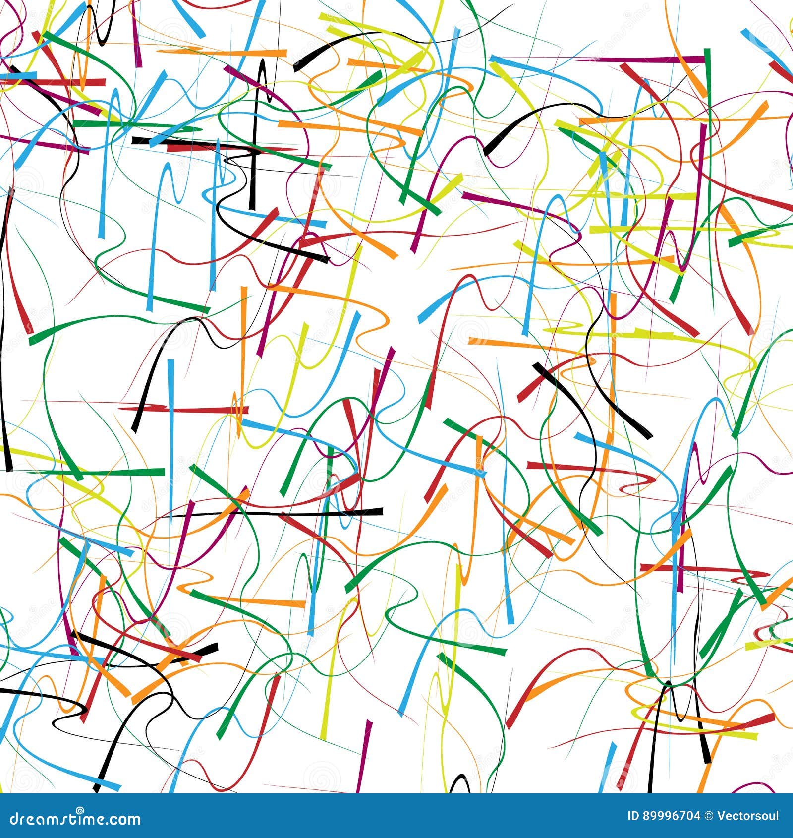 Random, Chaotic Lines Artistic Pattern. Geometric Texture Stock Vector ...