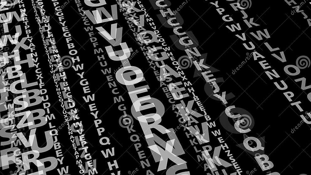 Alphabet Letters on Black Dynamic Composition of Chaotic, Creative and ...