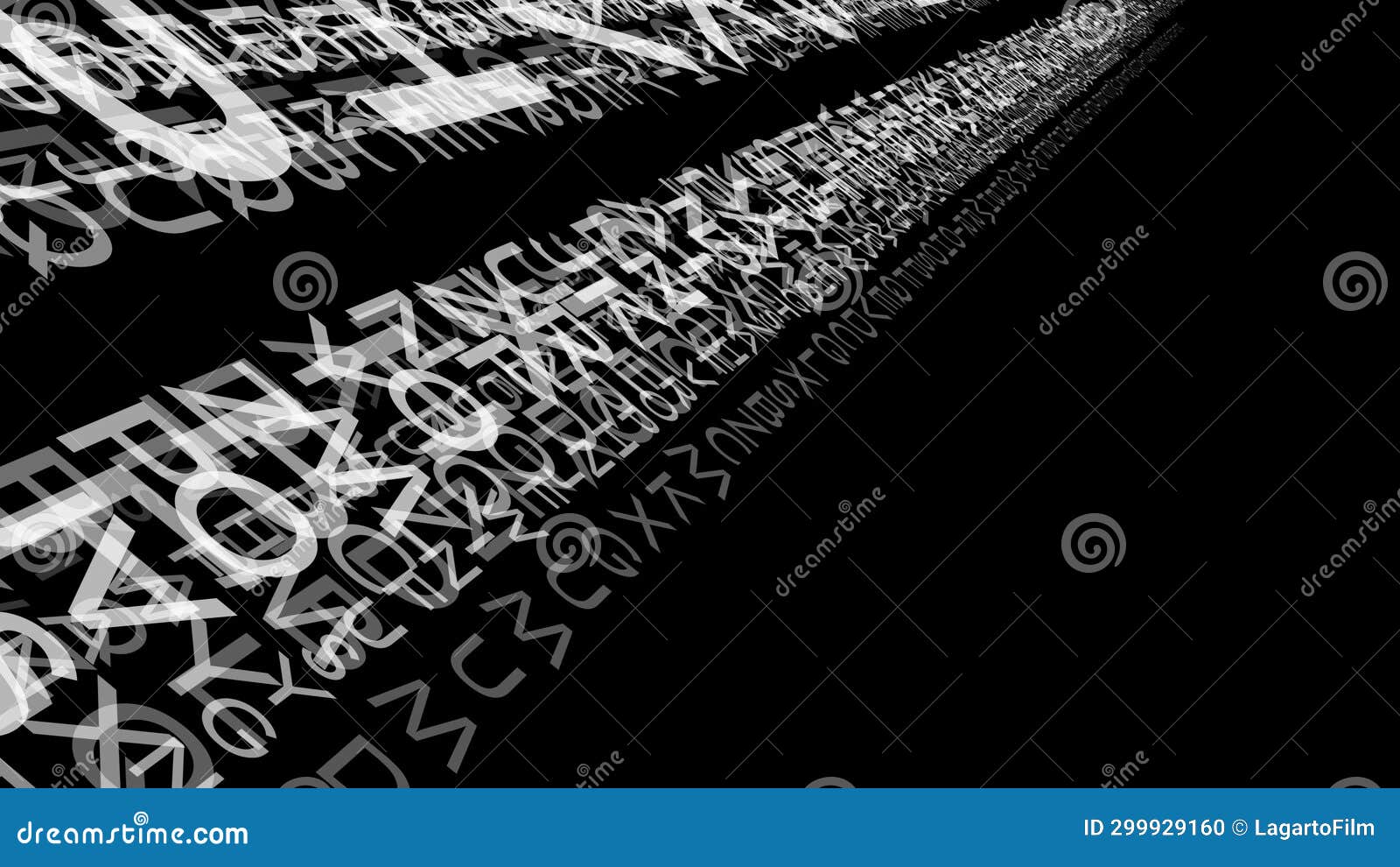 Random Characters Unleash Typographic Chaos on Black Background ...