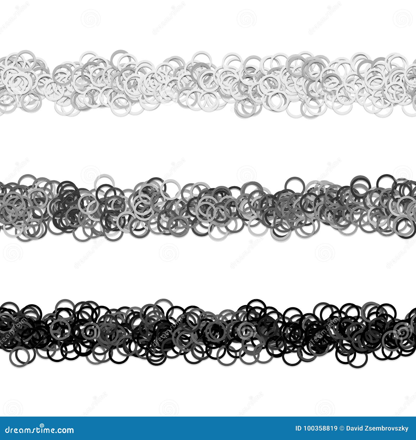 Random Circle Pattern Line Text Separator Design Set from Rings Stock ...