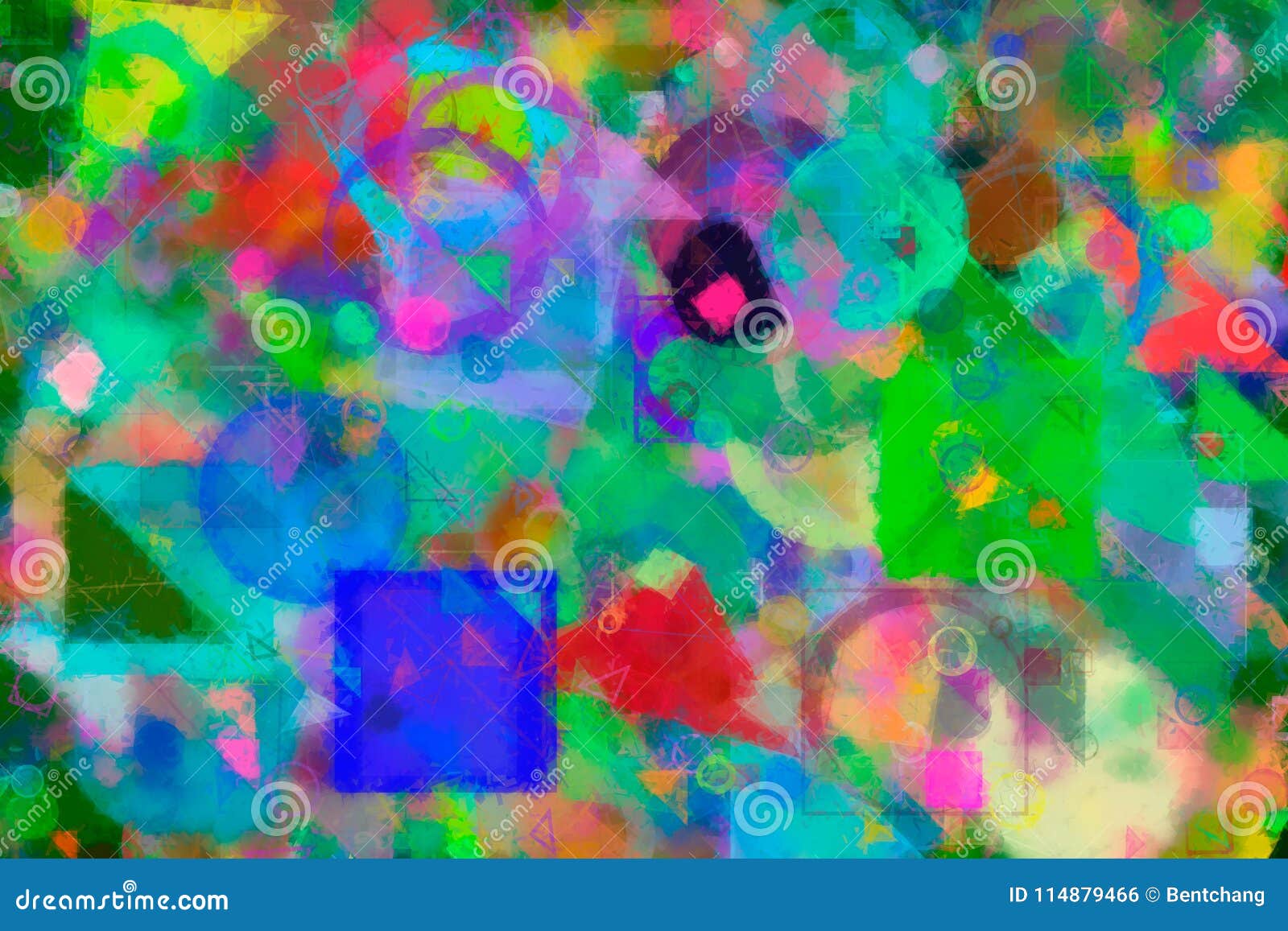 Random Circle, Square. Digital, Illustration, Paper & Triangle. Stock ...