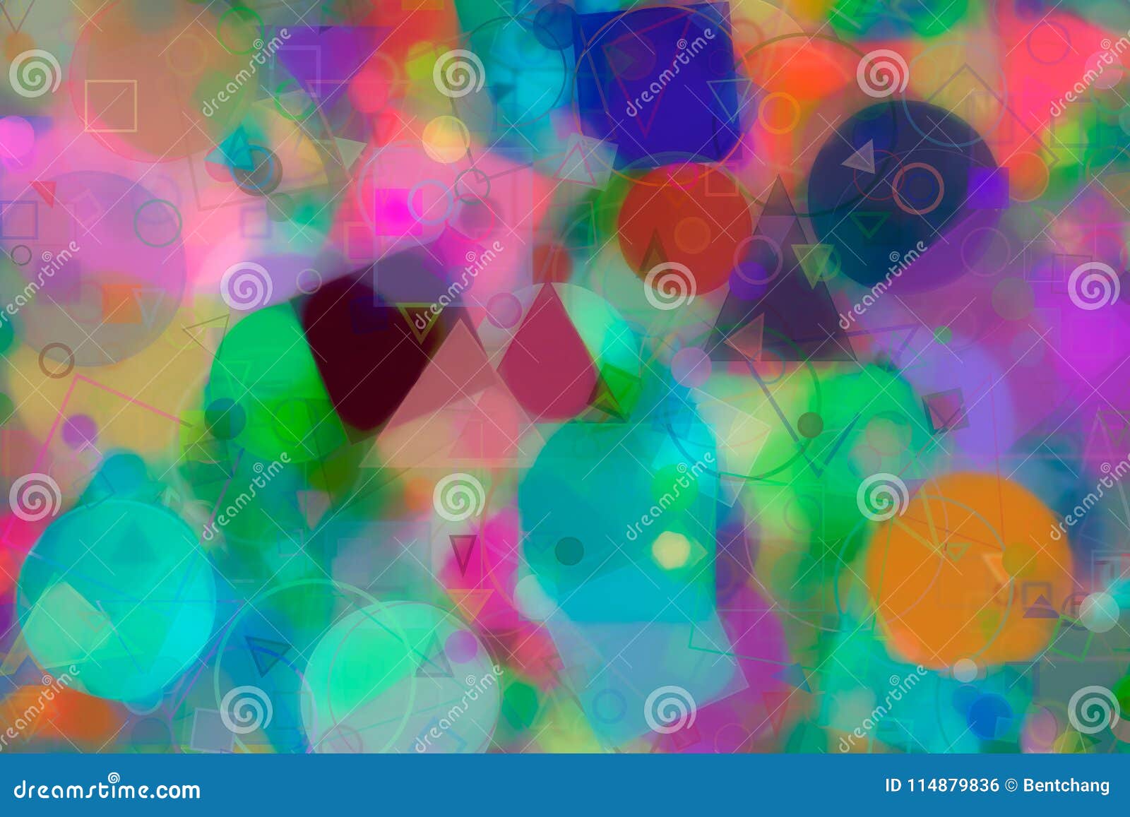 Random Circle, Square & Rectangle Shape. Color, Creative, Drawing ...