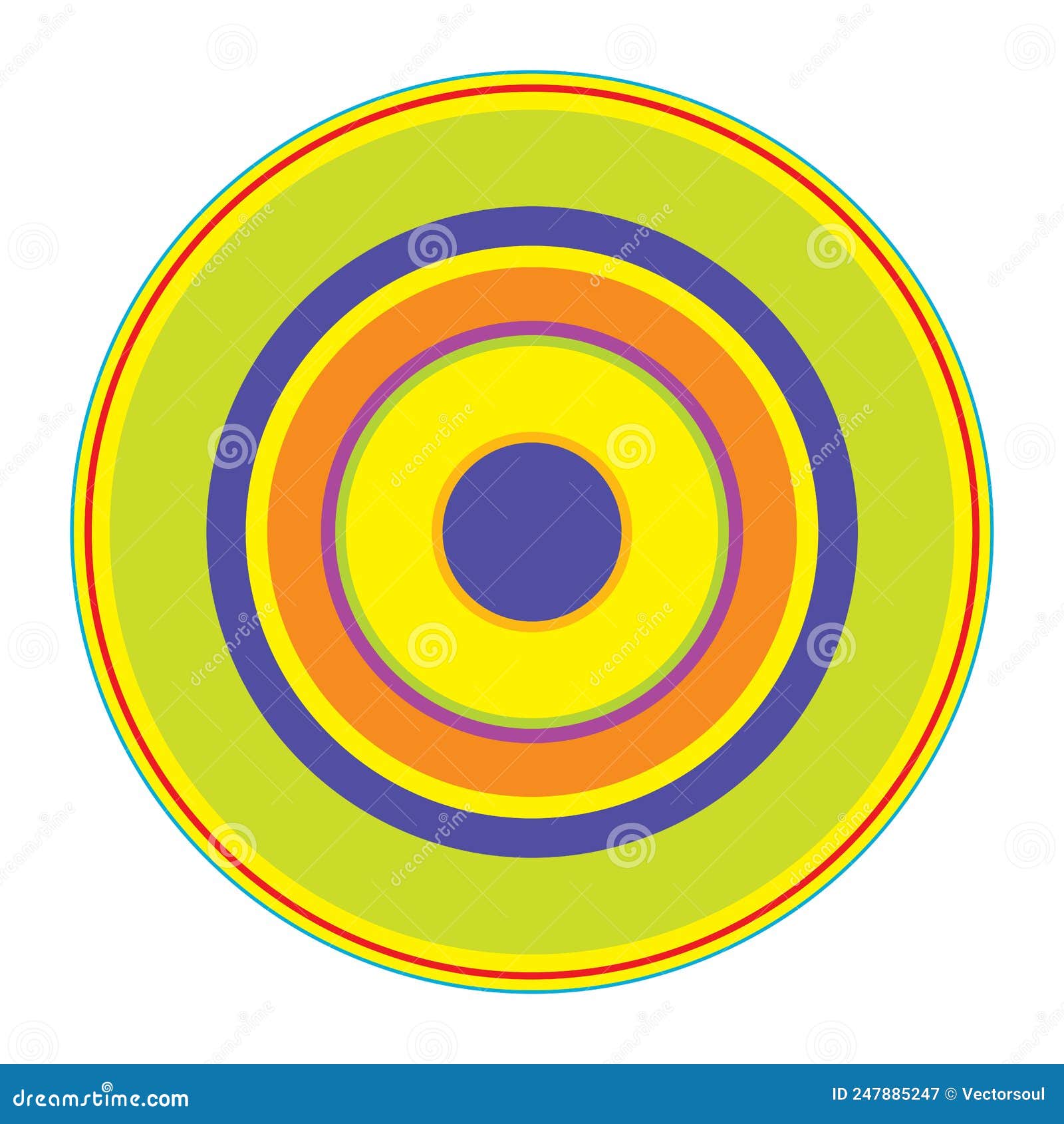 Random Circles Abstract Geometric Composition Stock Vector ...