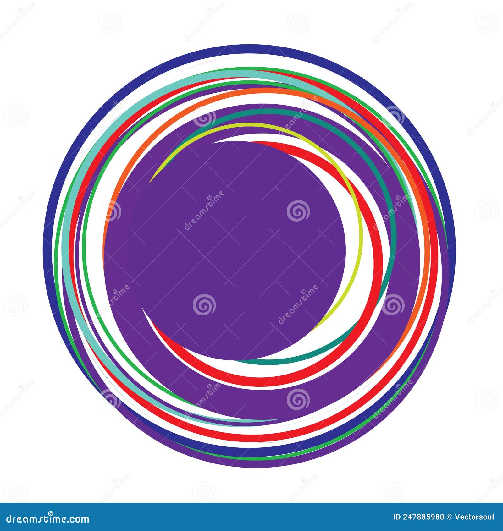 Random Circles Abstract Geometric Composition Stock Vector ...