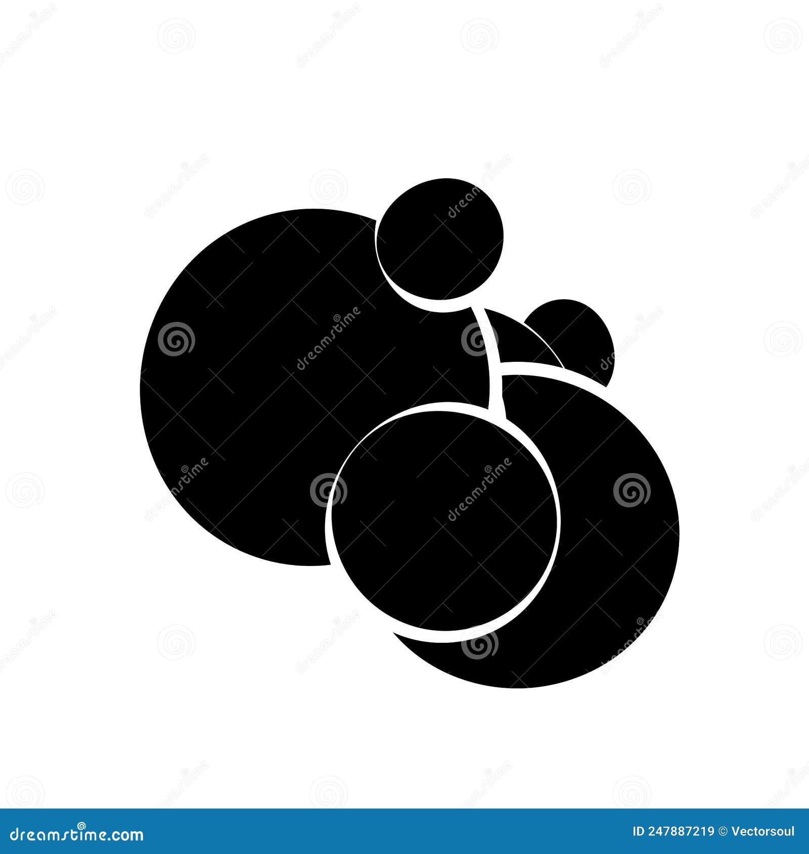 Random Circles Abstract Geometric Composition Stock Vector ...