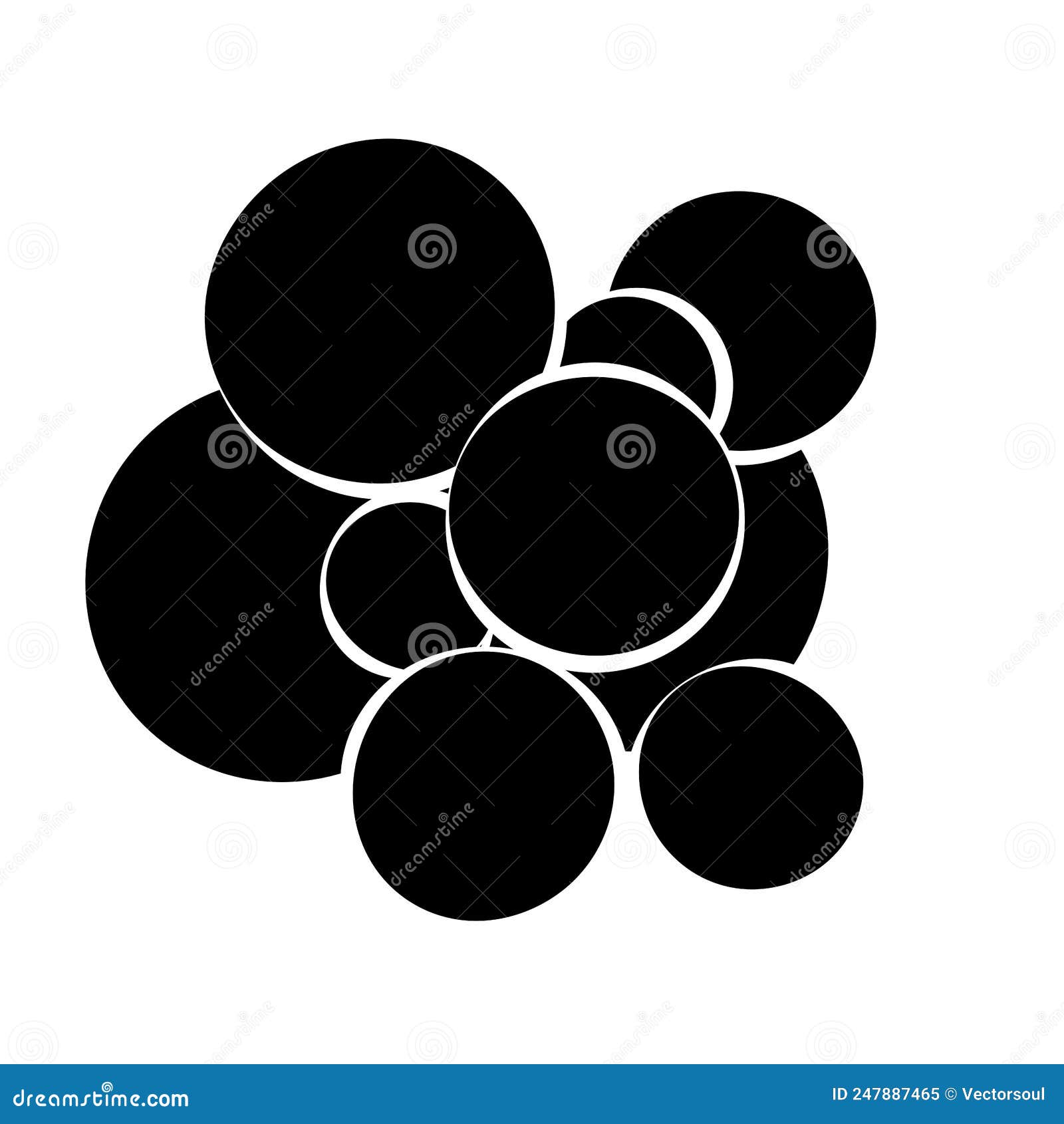 Random Circles Abstract Geometric Composition Stock Vector ...