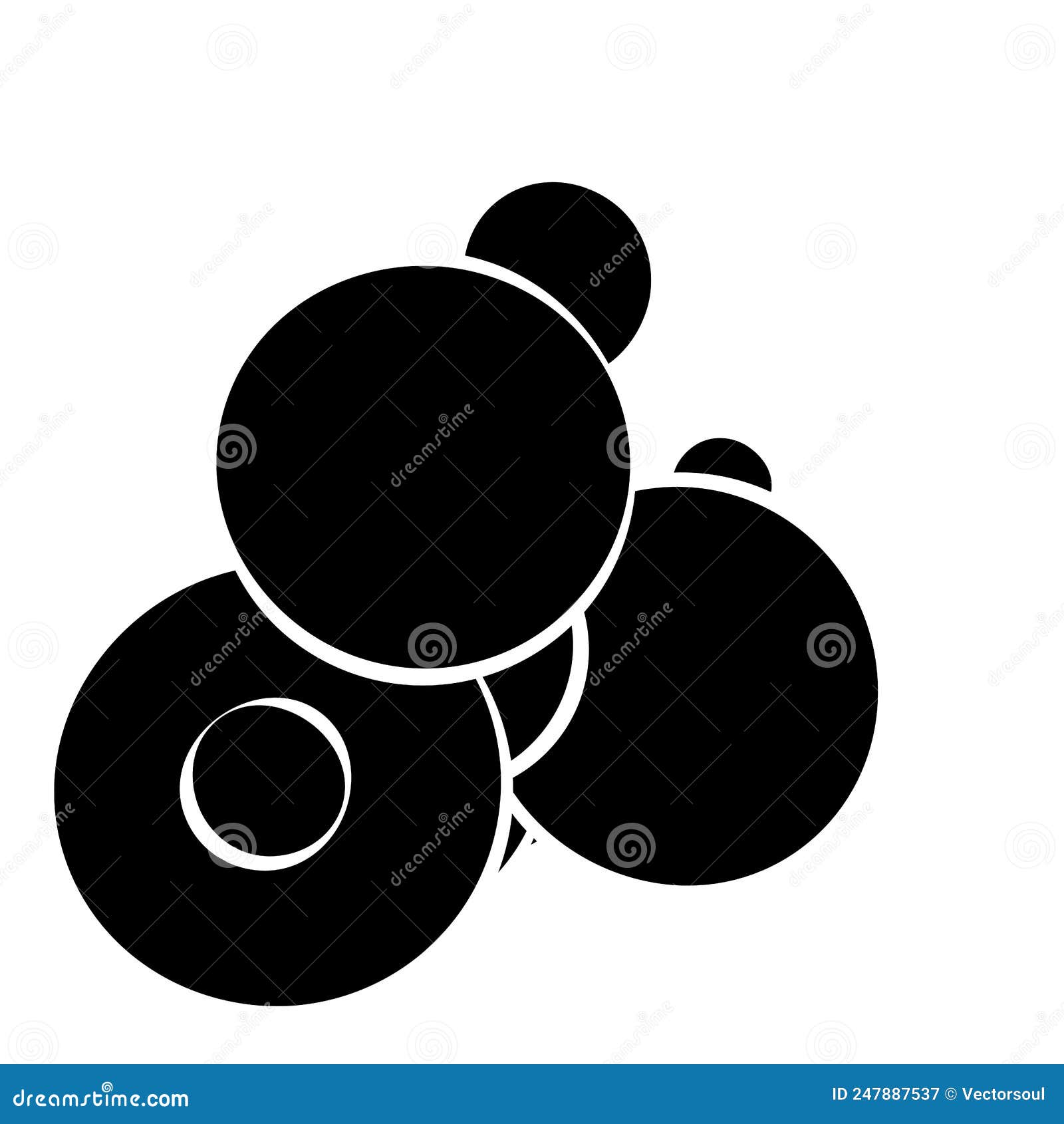 Random Circles Abstract Geometric Composition Stock Vector ...