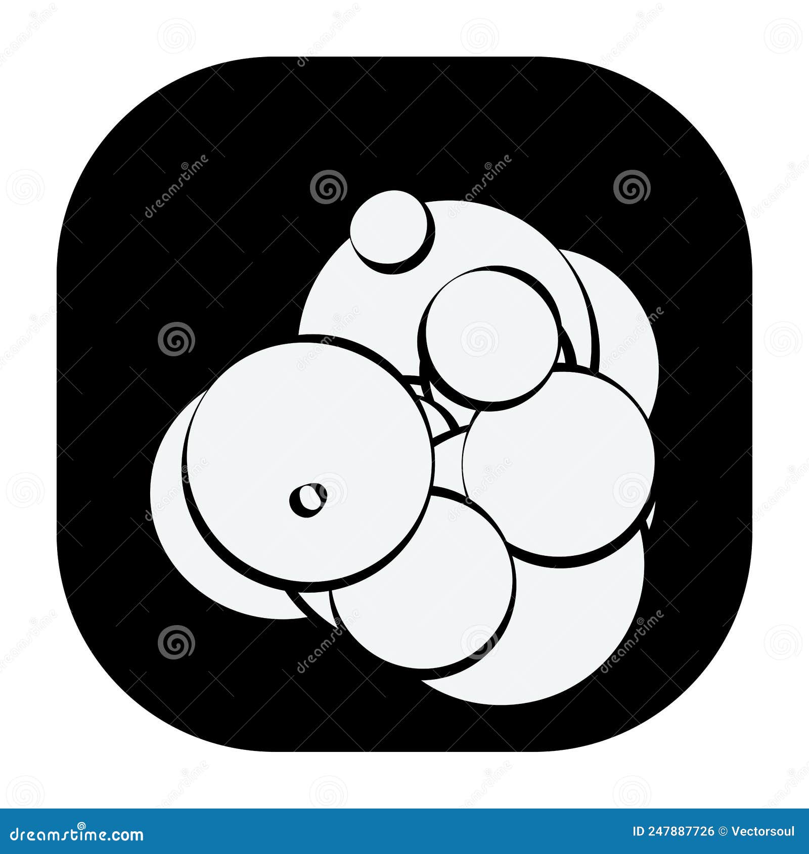 Random Circles Abstract Geometric Composition Stock Vector ...
