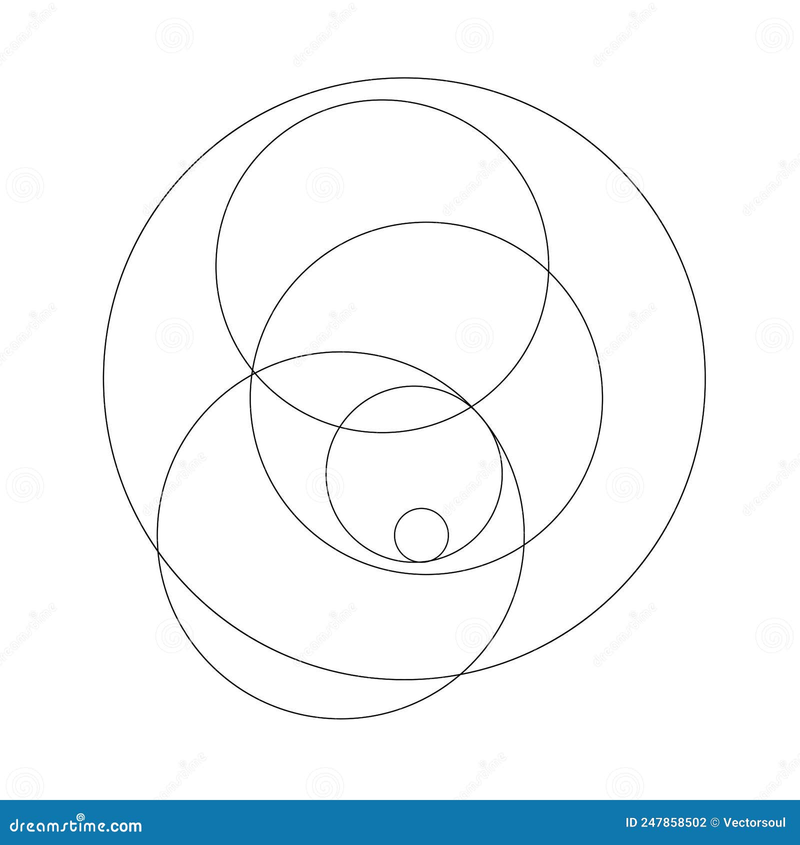 Random Circles, Circular Rings Geometric Design Element Stock Vector ...