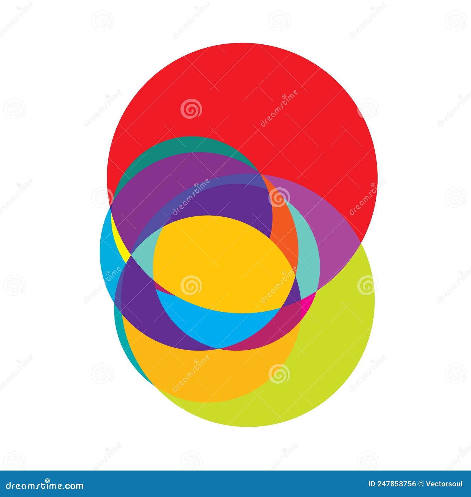 Random Circles, Circular Rings Geometric Design Element Stock Vector ...