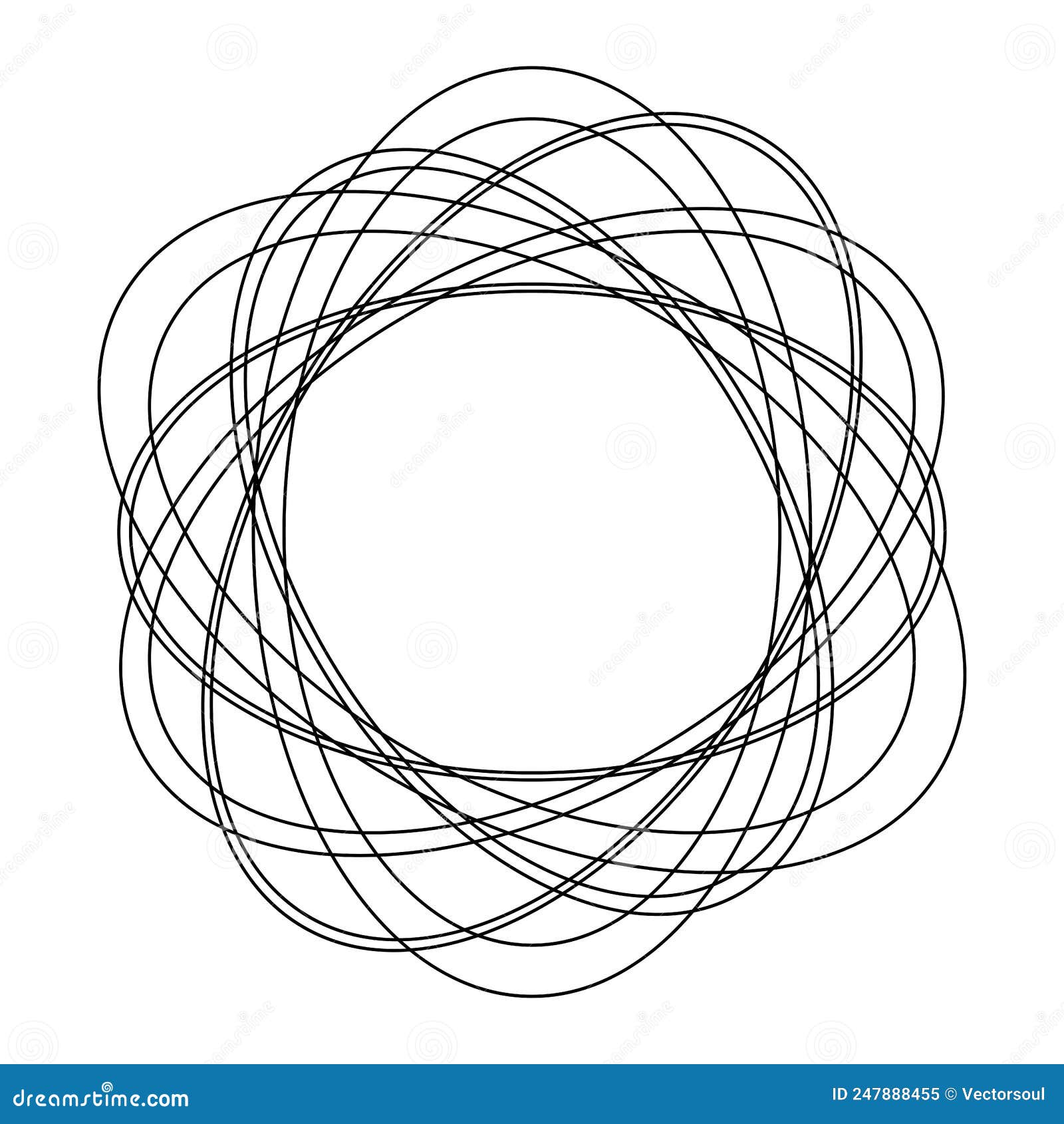 Random Circles, Circular Rings Geometric Design Element Stock Vector ...