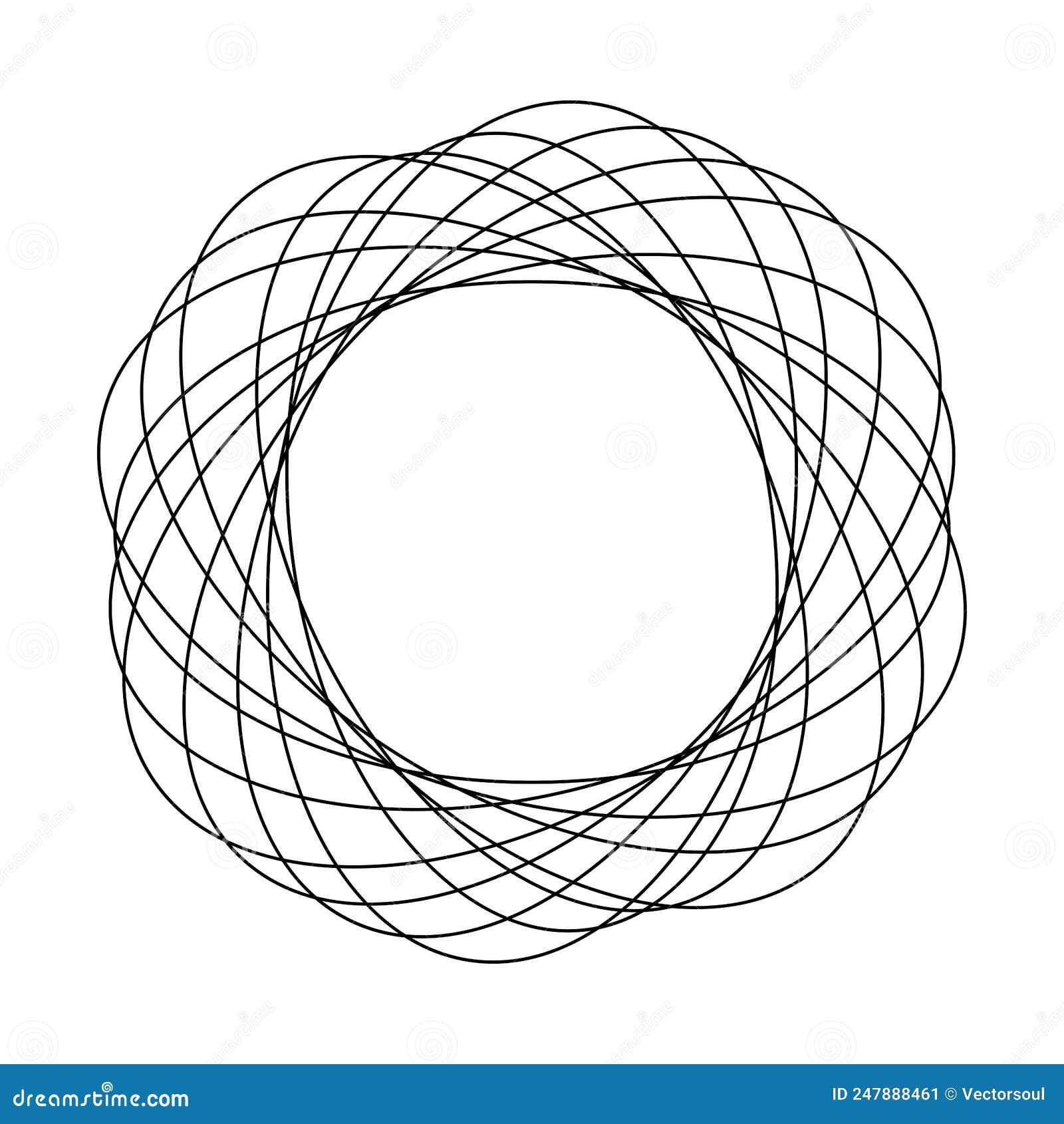 Random Circles, Circular Rings Geometric Design Element Stock Vector ...