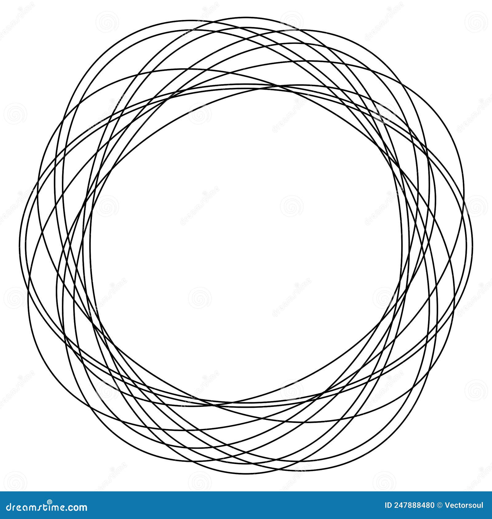 Random Circles, Circular Rings Geometric Design Element Stock Vector ...
