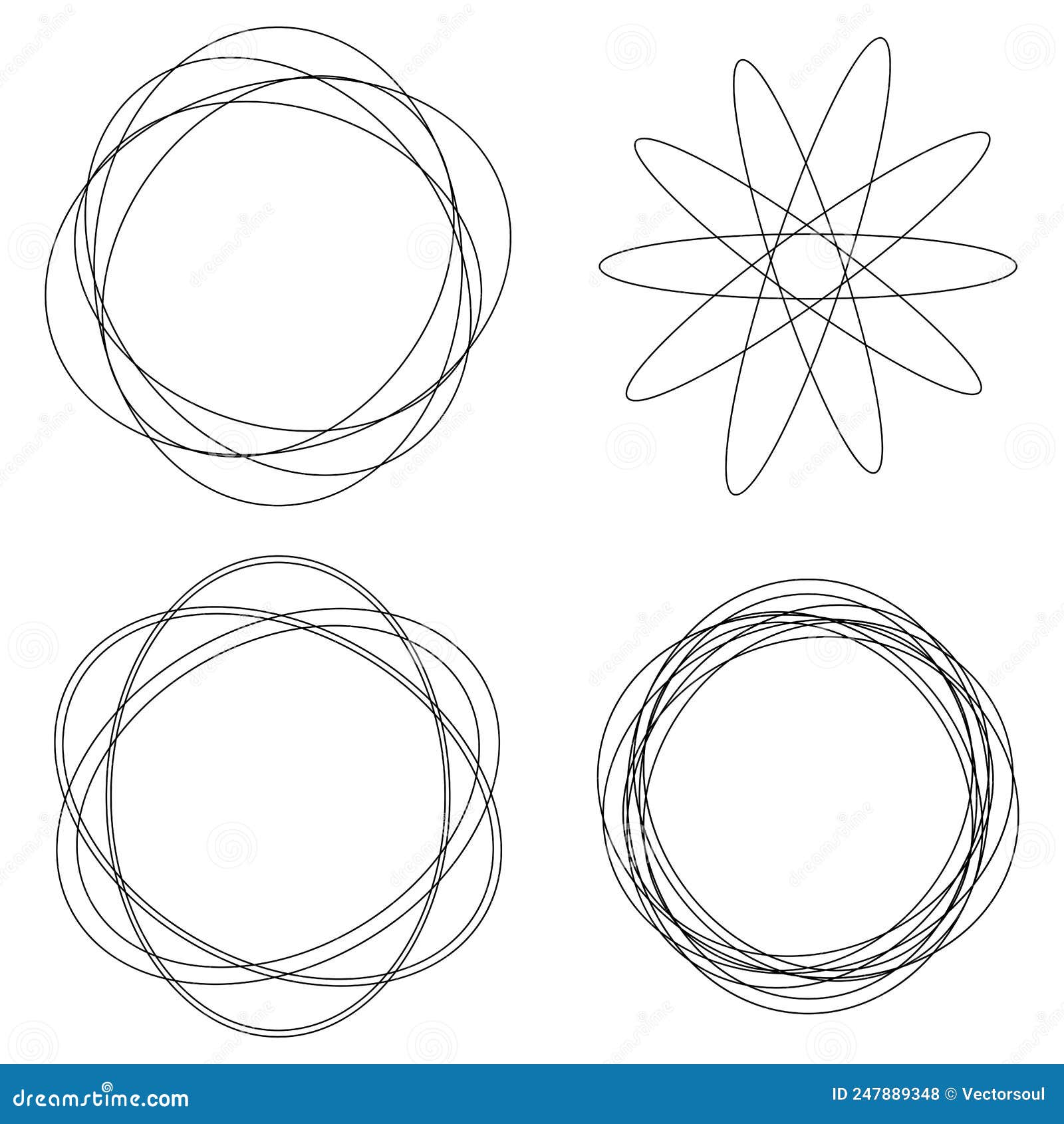 Random Circles, Circular Rings Geometric Design Element Stock Vector ...
