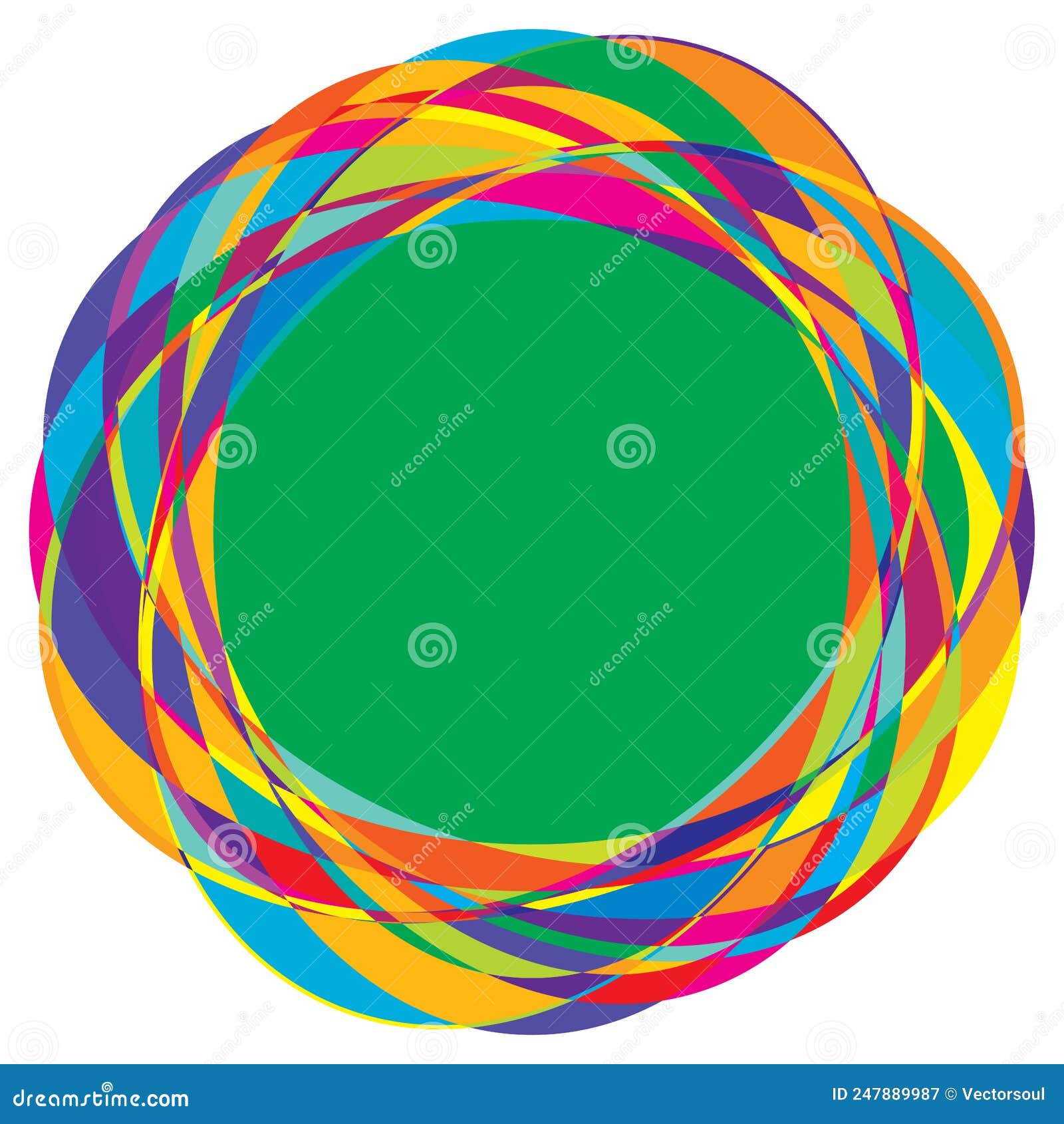Random Circles, Circular Rings Geometric Design Element Stock Vector ...