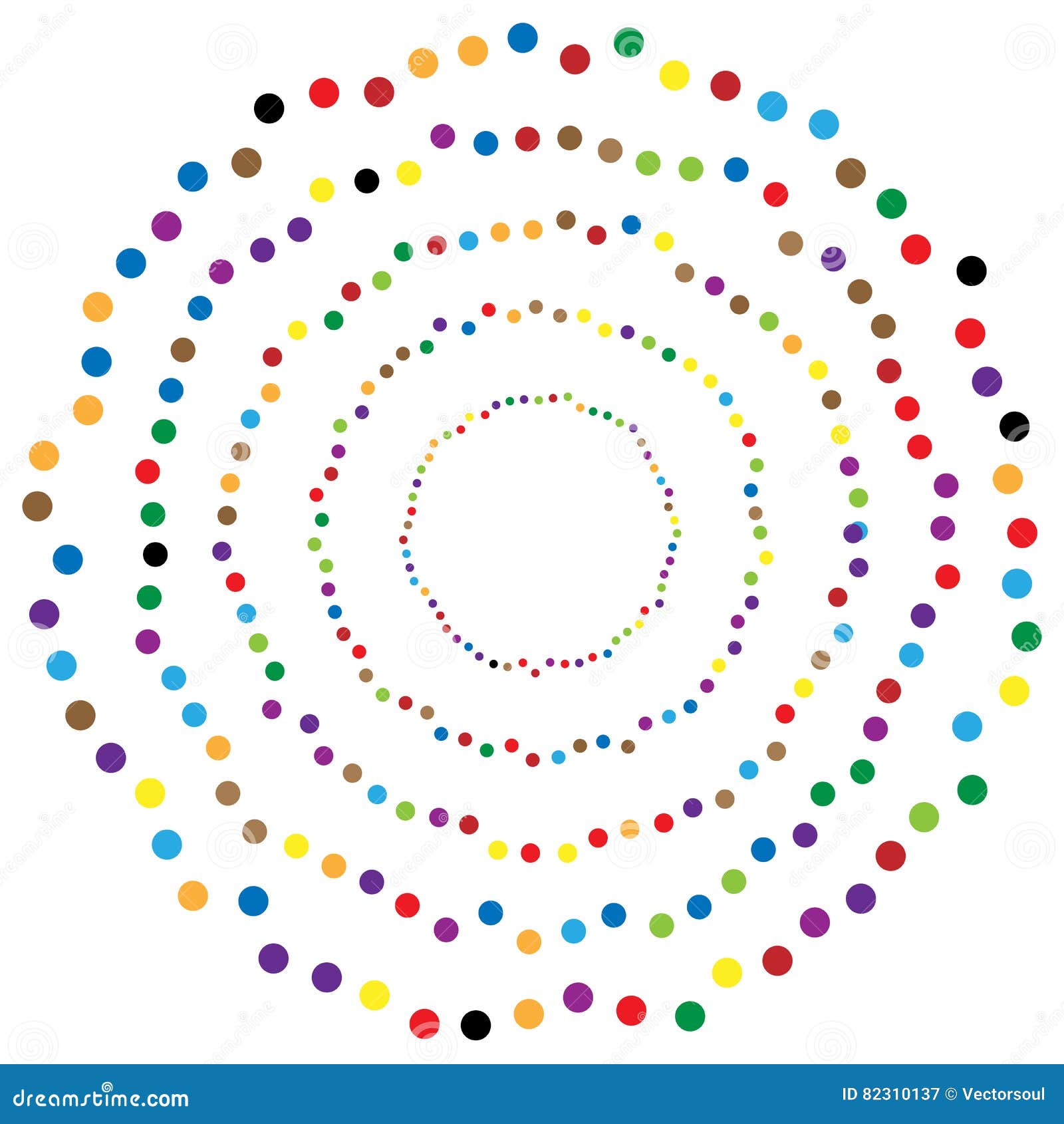 Random Circles, Dots Abstract Element, Circular Shape Stock Vector ...