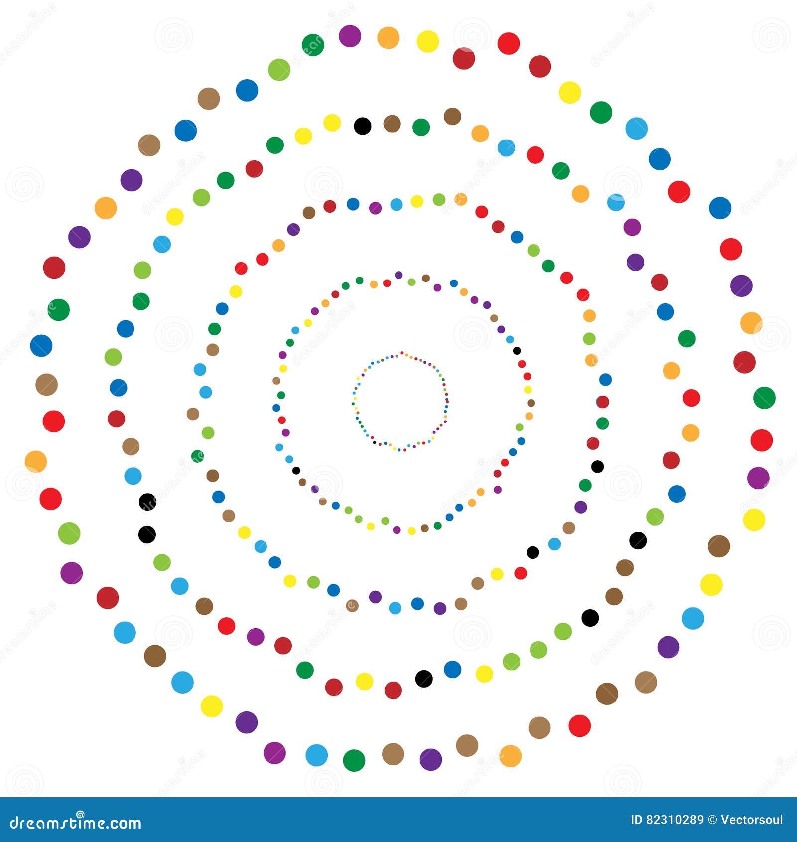 Random Circles, Dots Abstract Element, Circular Shape Stock Vector ...