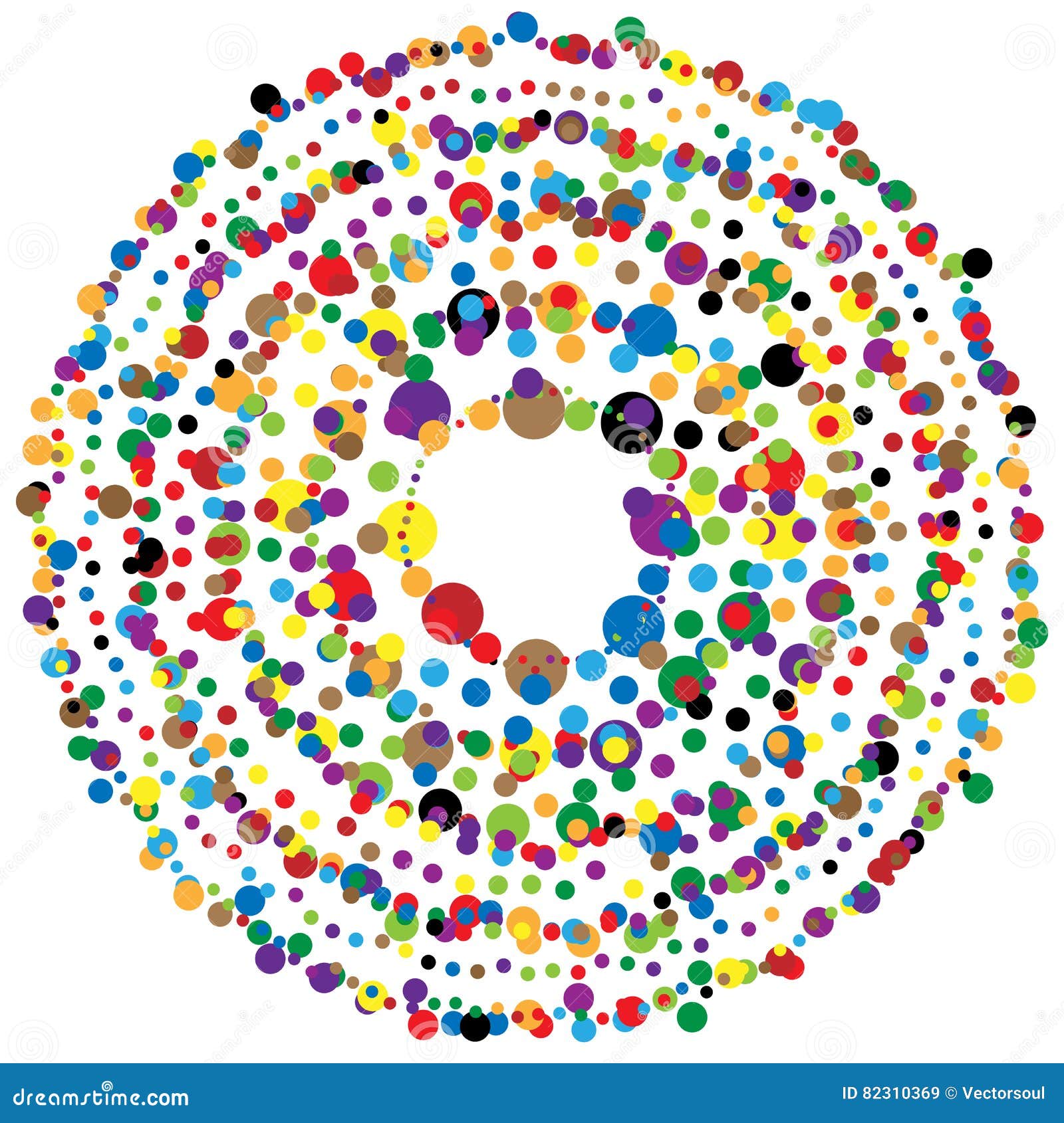 Random Circles, Dots Abstract Element, Circular Shape Stock Vector ...